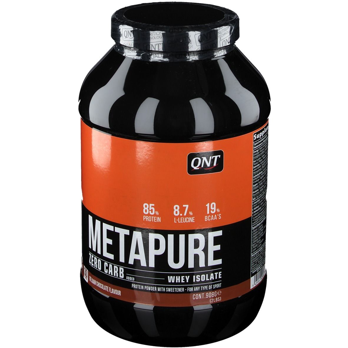 QNT Metapure Whey Protein Isolate Zero Carb Chocolat Belge 908 g ...