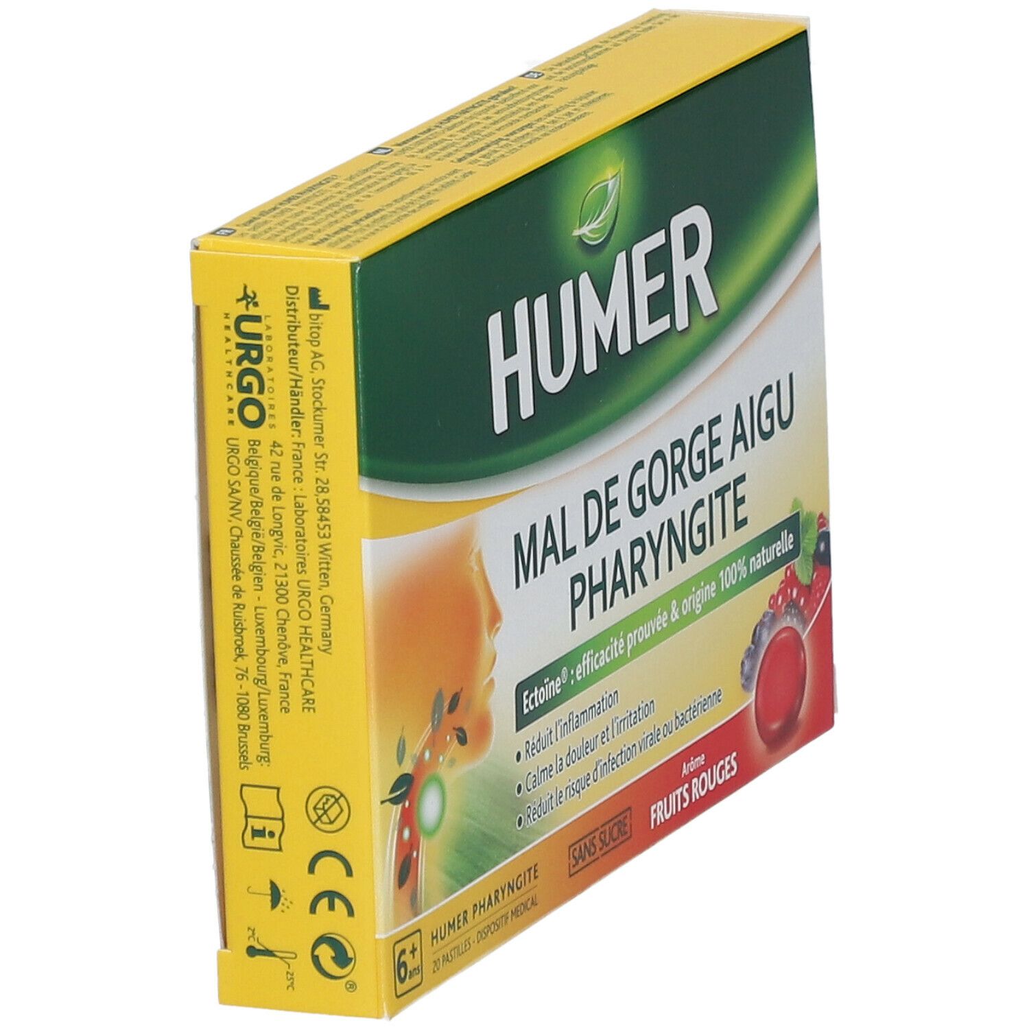 HUMER PHARYNGITE Pastilles Pharyngite 20 pc(s) - Redcare Pharmacie
