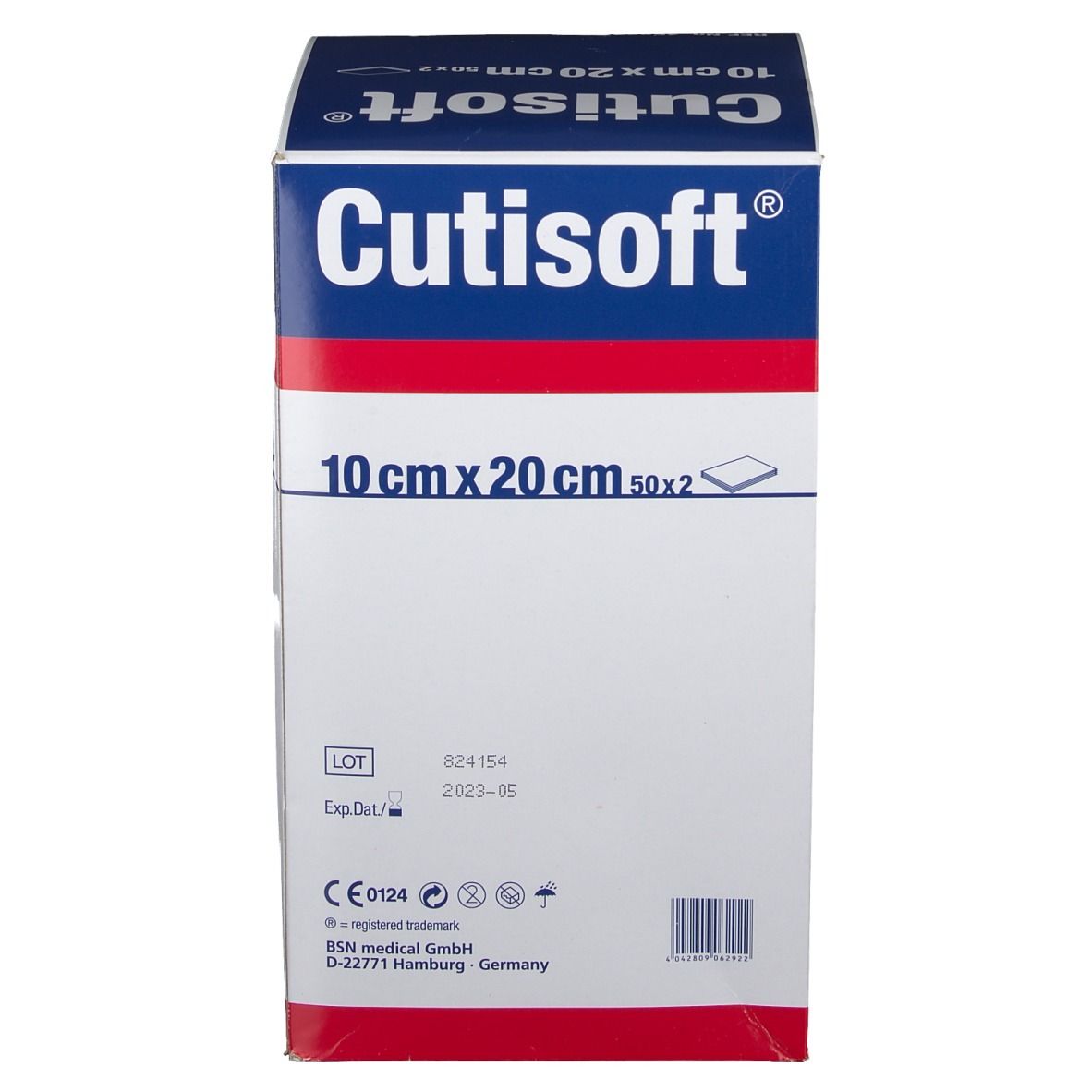 Cutisoft Cotton Stérile 10x20cm 100 pc(s) - Redcare Pharmacie