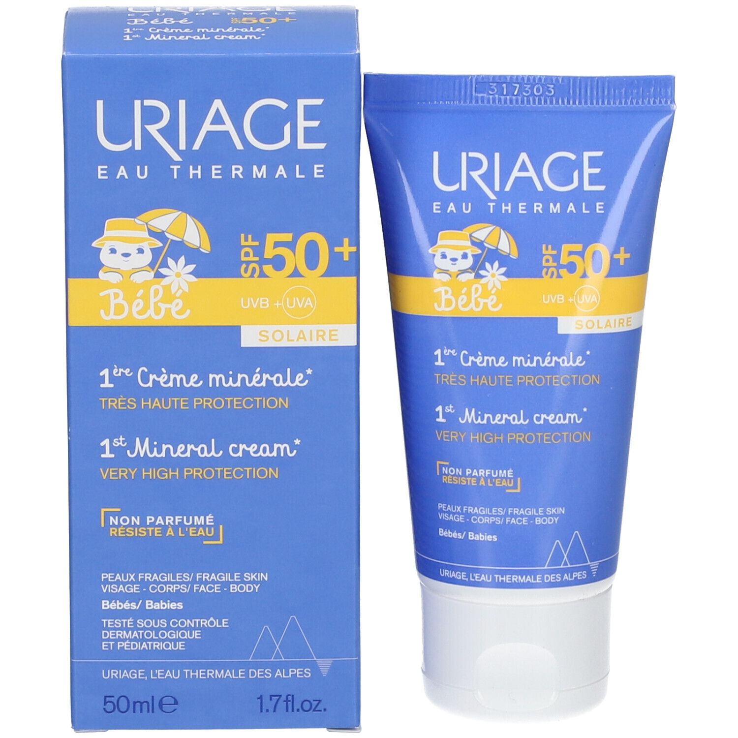 Uriage Bébé 1ère Crème minérale SPF50+ 50 ml - Redcare Pharmacie