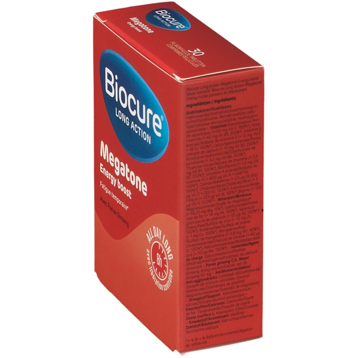 Biocure Long Action Megatone Energy Boost 30 pc(s) - Redcare Pharmacie