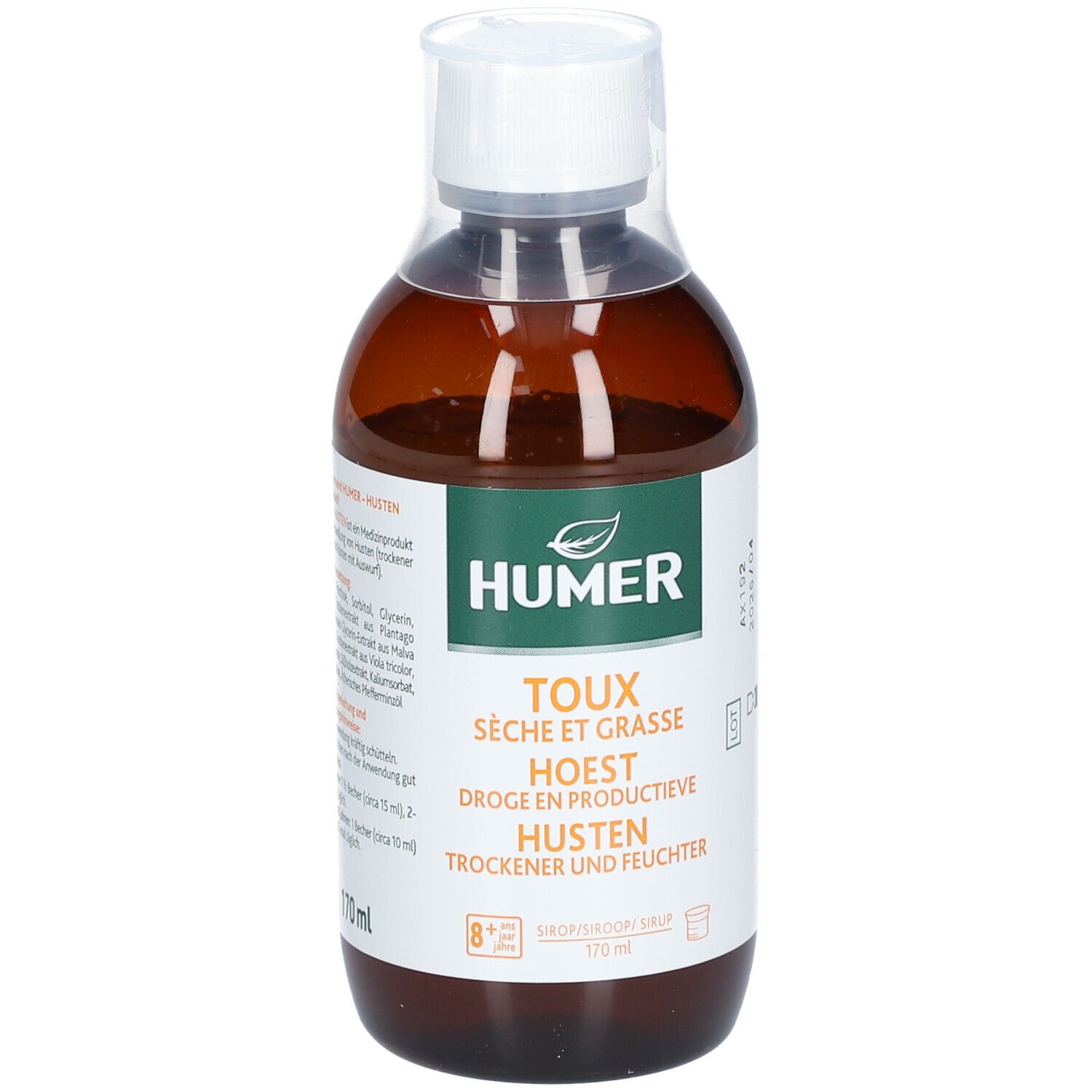 HUMER Toux Sirop 170 ml - Redcare Pharmacie