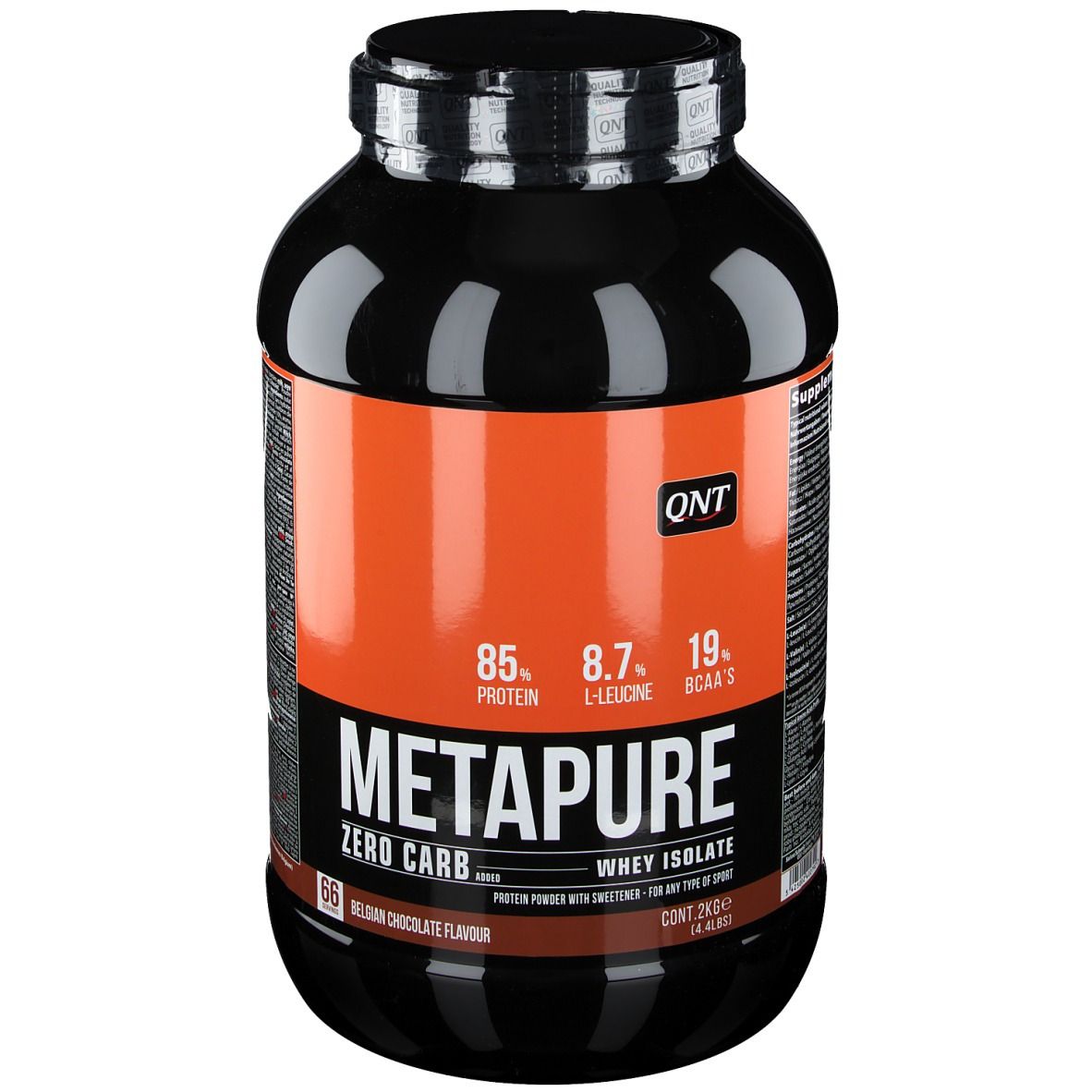 QNT Metapure Whey protein isolate Zero Carb Chocolat Belge 2 kg ...