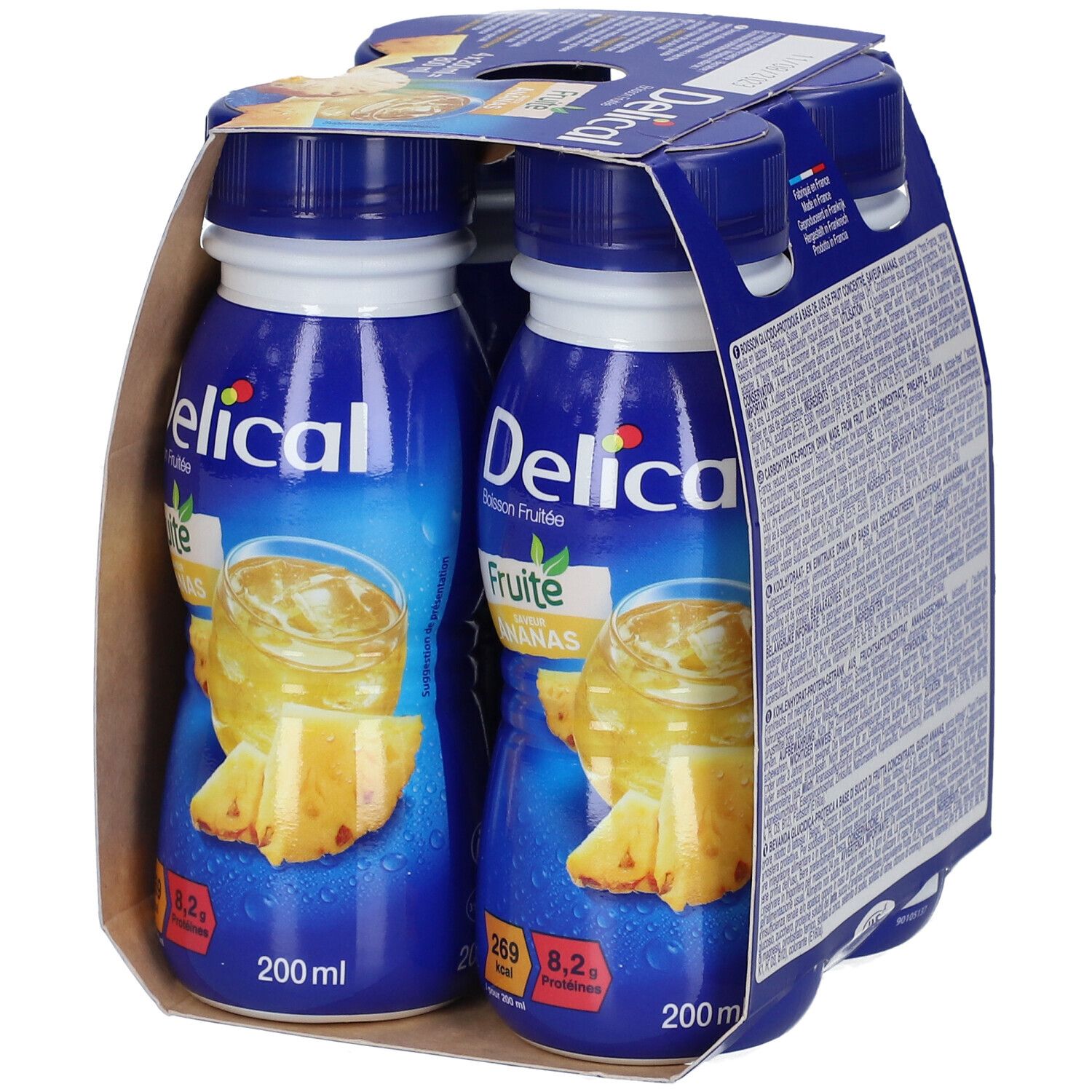 Delical Fruit Drink Ananas 4x200 ml - Redcare Pharmacie