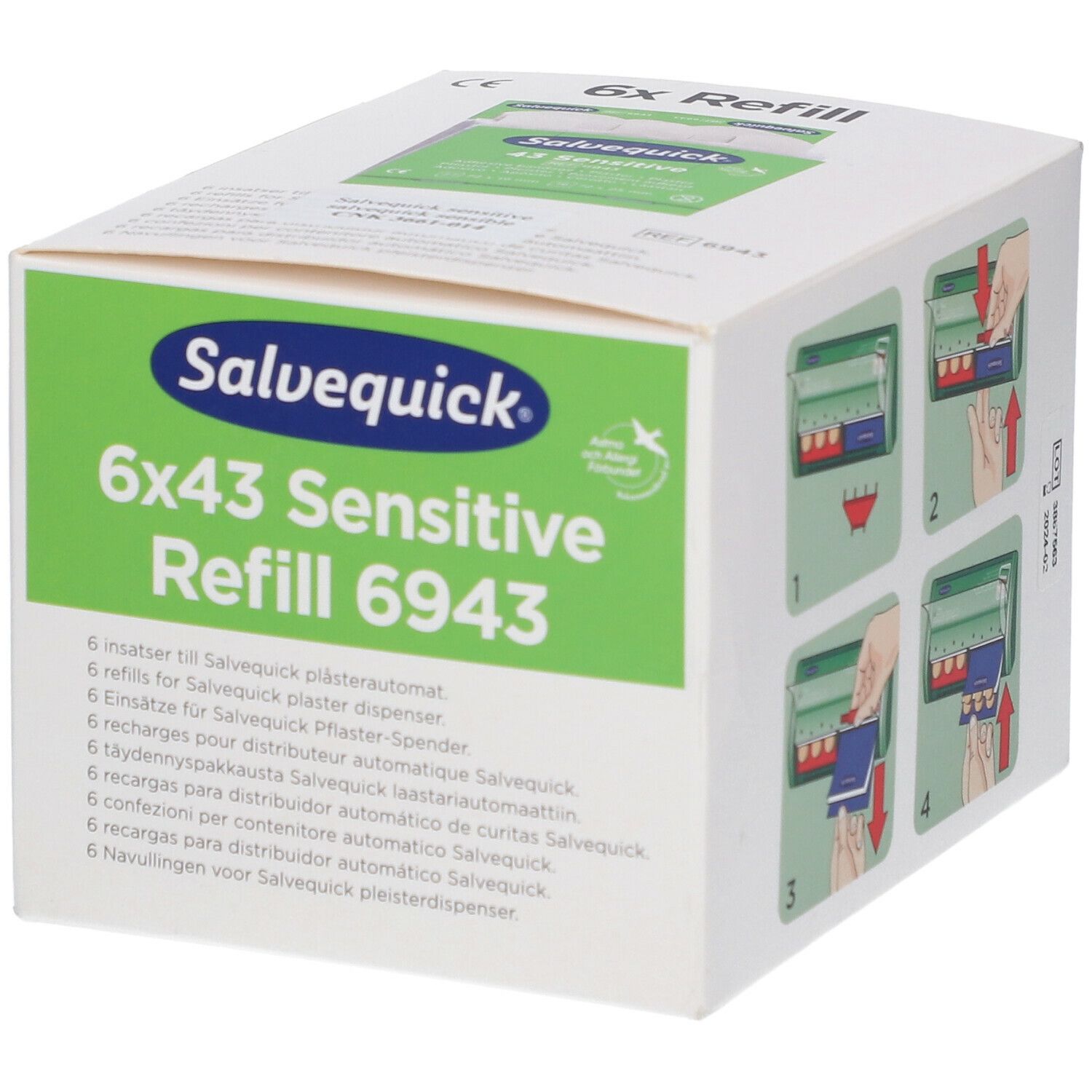 Salvequick® Sensitive Pansements auto-adhésifs 6 pc(s) - Redcare Pharmacie