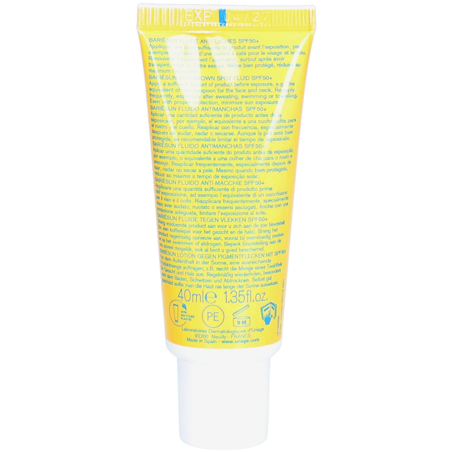 URIAGE Bariésun Fluide Anti-taches SPF50+ 40 ml - Redcare Pharmacie