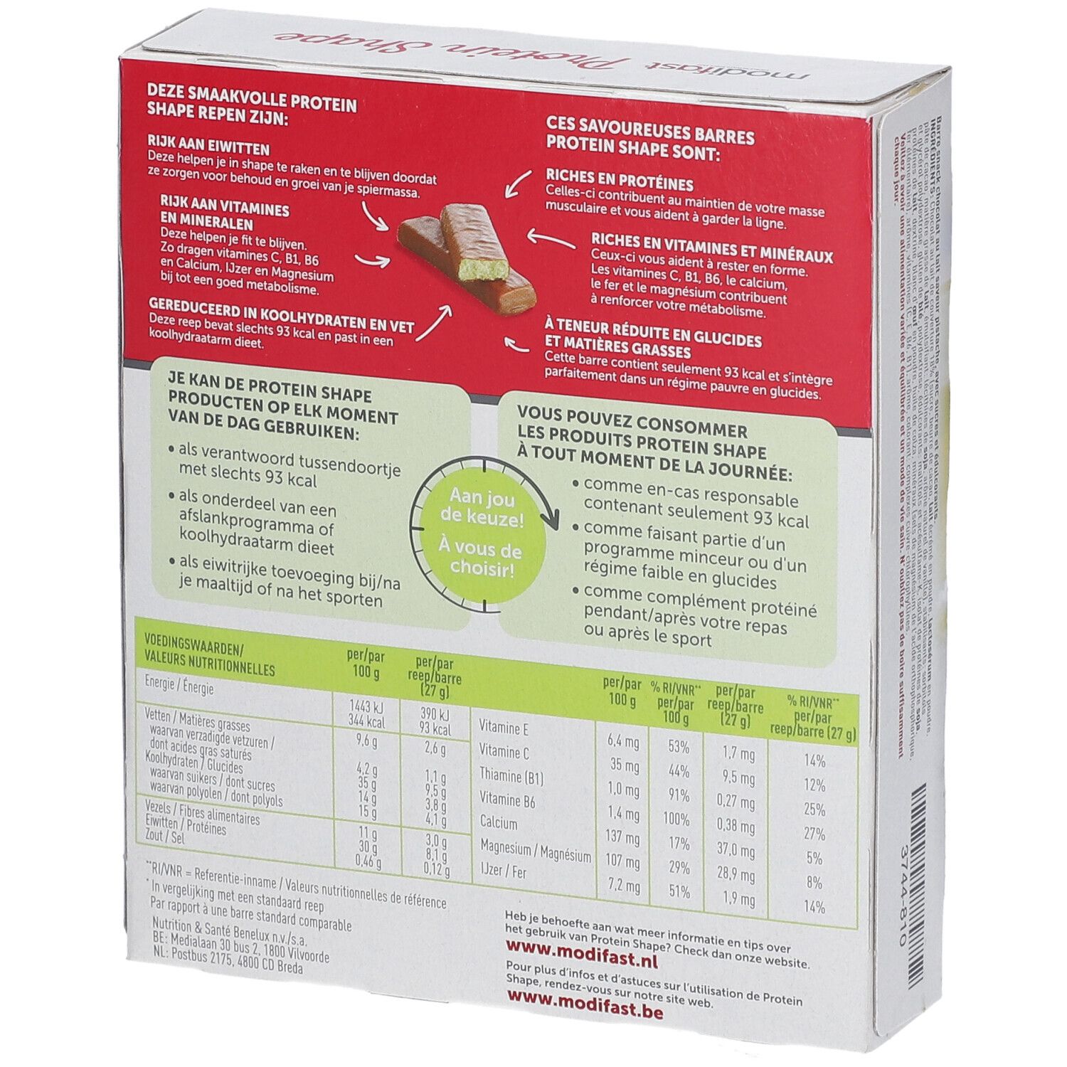 modifast® Protein Shape Bar pistache 6x27 g - Redcare Pharmacie