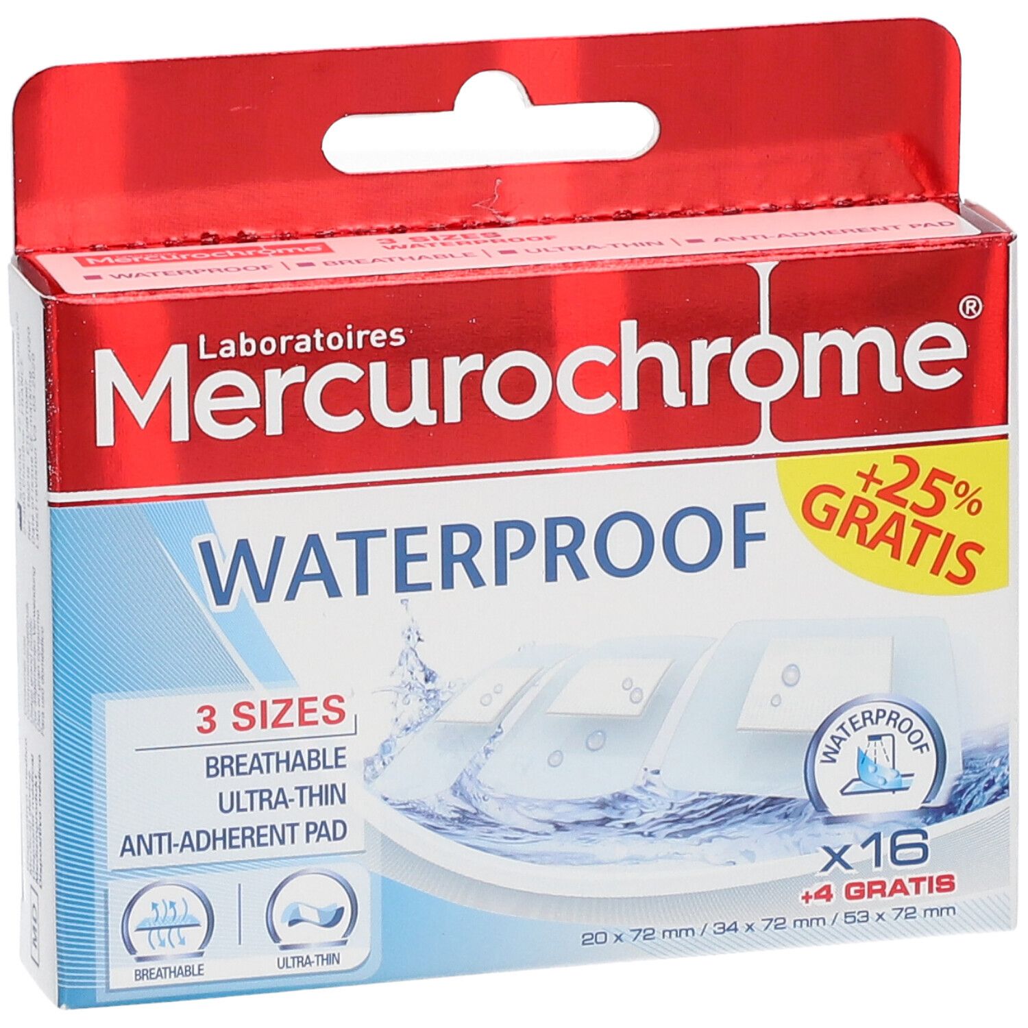Mercurochrome® Pansements Waterproof 1 pc(s) - Redcare Pharmacie