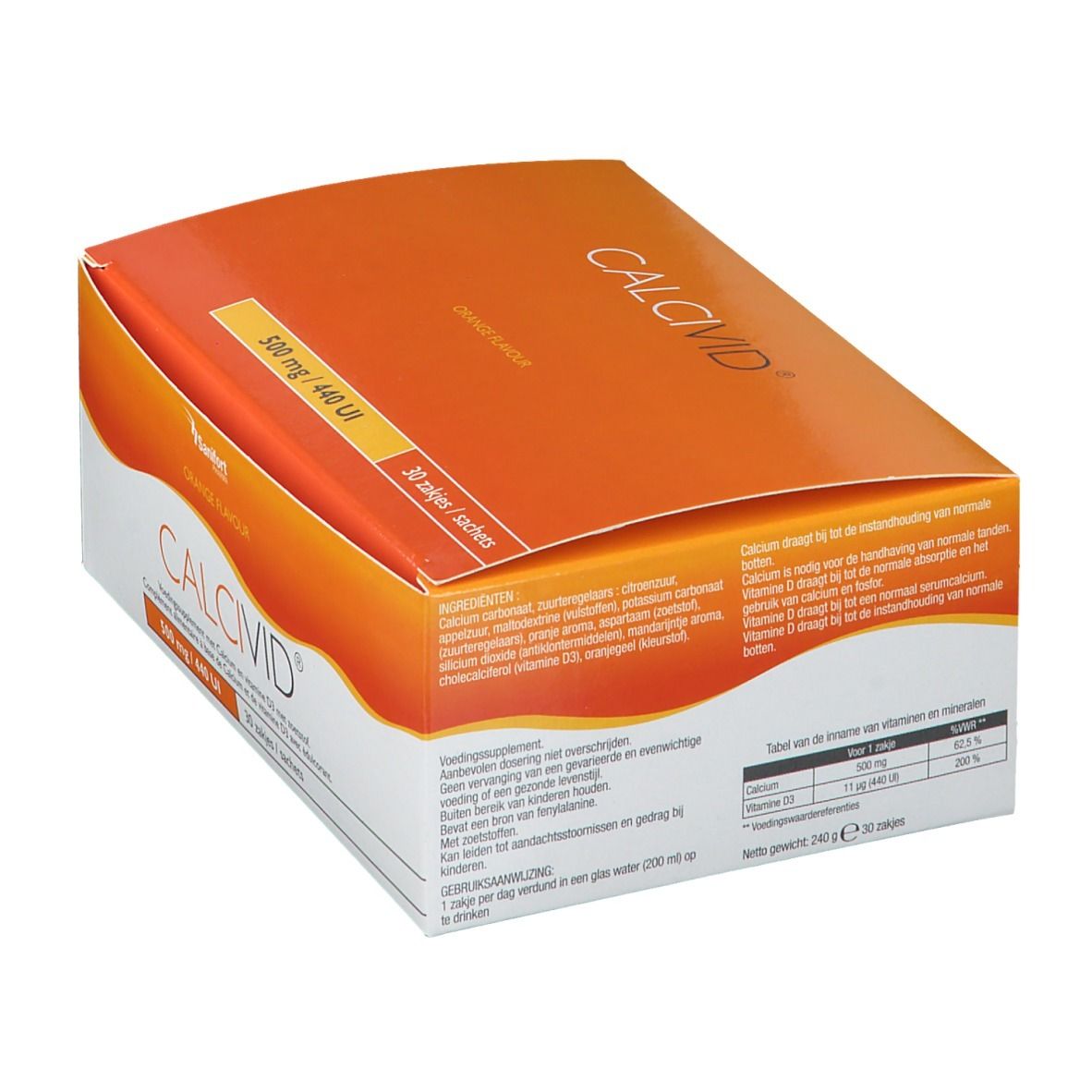 Calcivid 500 mg / 400ie Orange 30 pc(s) - Redcare Pharmacie