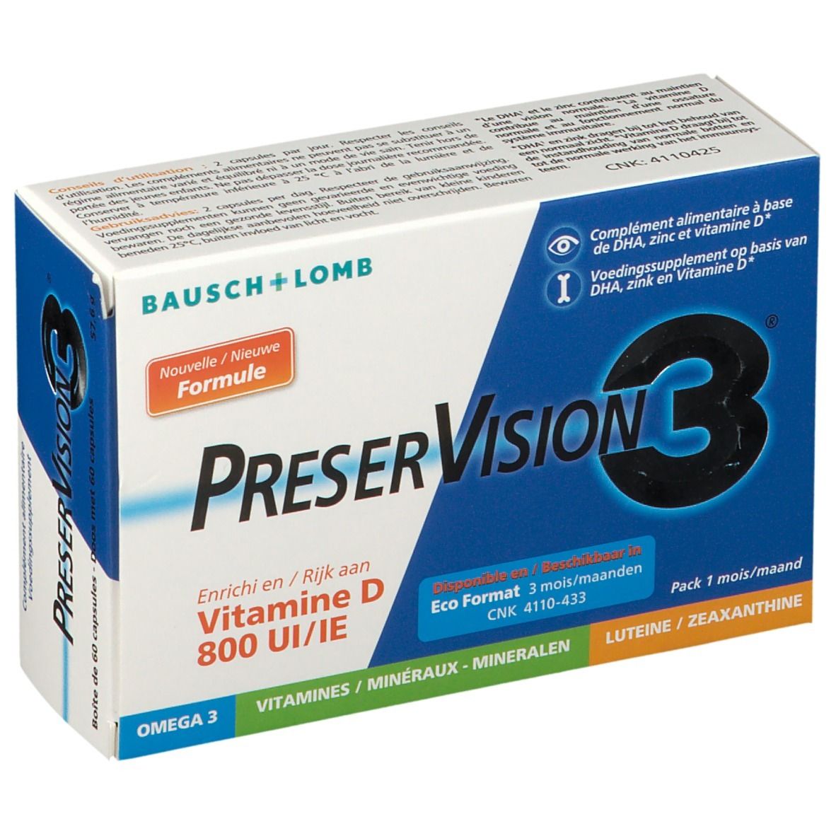 PreserVision 3 + Vitamine D3 60 pc(s) - Redcare Pharmacie