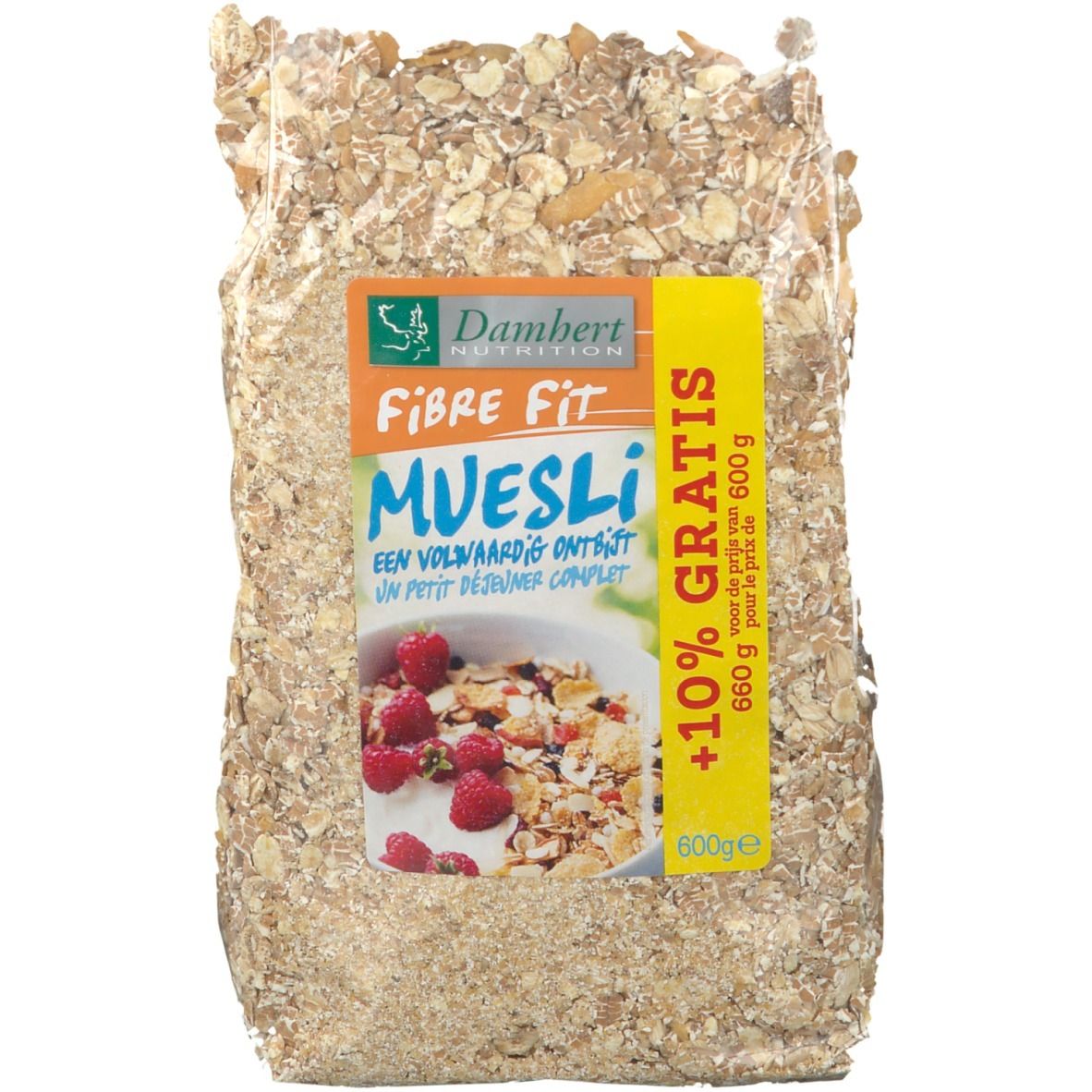 Damhert Fibre Fit Muesli sans sucre 600 g - Redcare Pharmacie