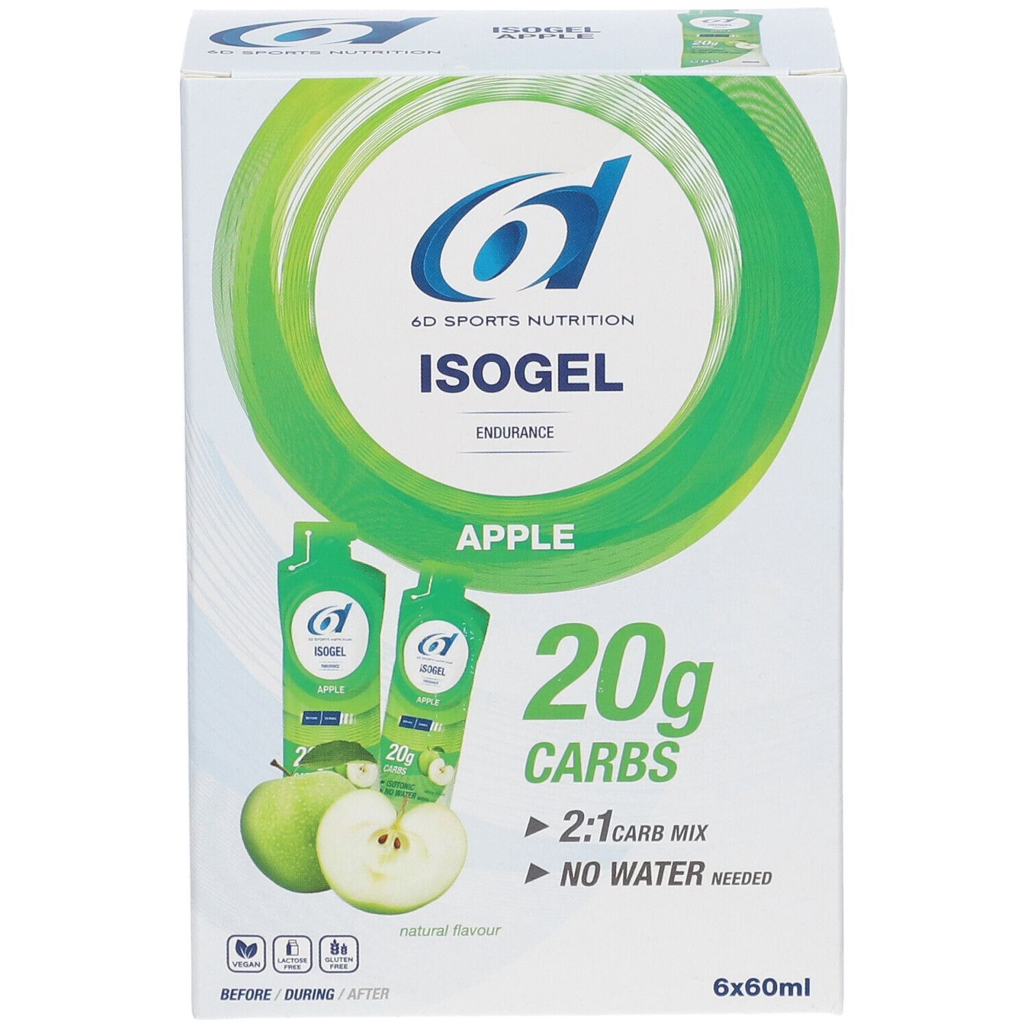 6D SPORTS NUTRITION IsoGel Pomme 6x60 ml - Redcare Pharmacie
