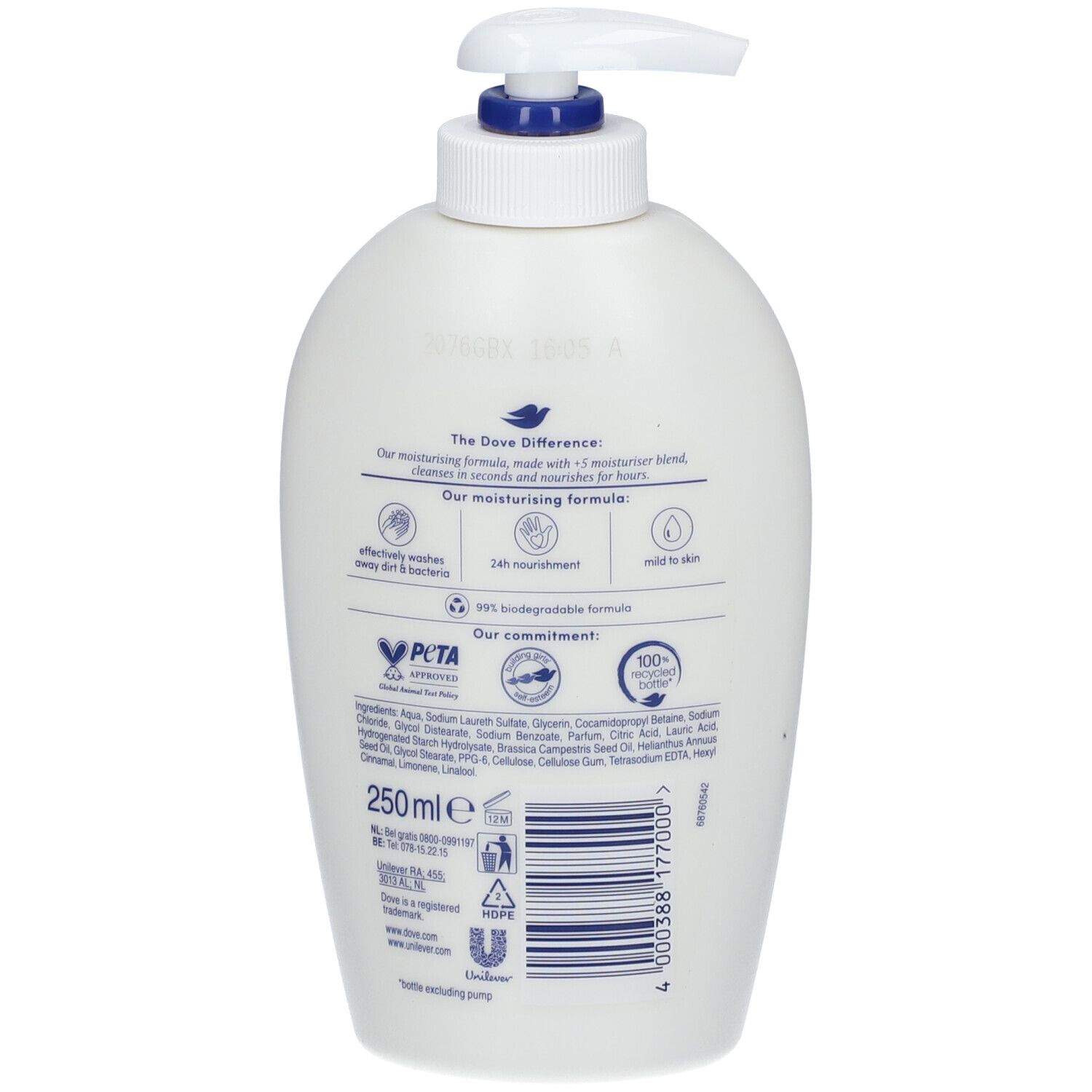 Dove Original Crème lavante pour les mains 250 ml - Redcare Pharmacie