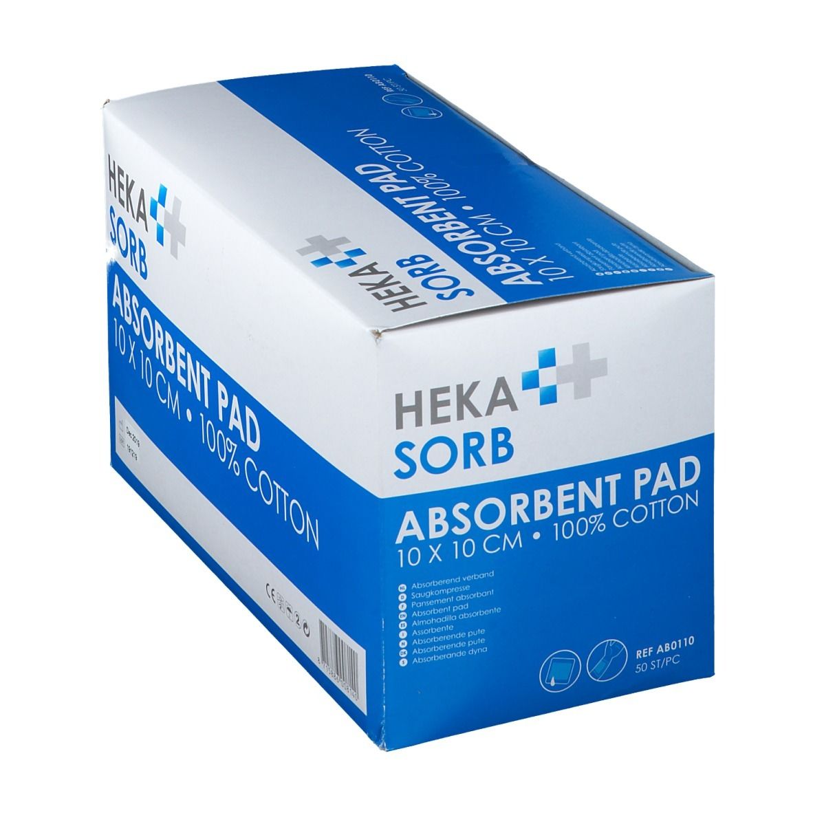 HEKA SORB ABSORBENT PAD 10 x 10 cm 50 pc(s) - Redcare Pharmacie