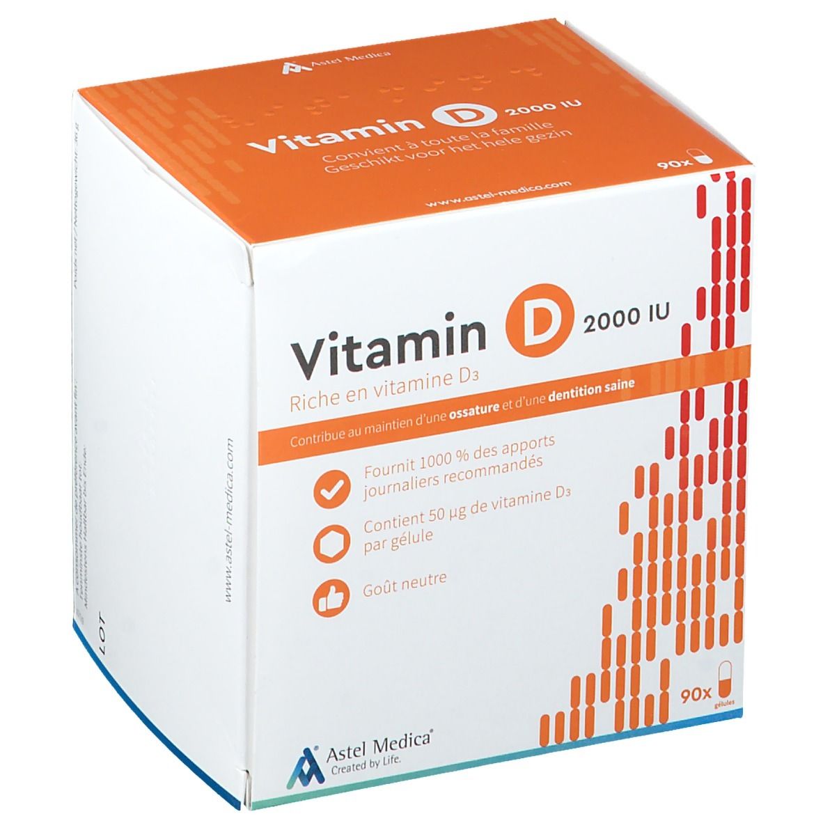 Astel Medica® Vitamine D 2000 IU 90 pc(s) - Redcare Pharmacie