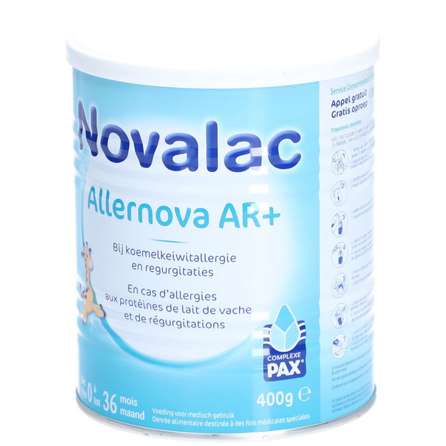 Novalac Allernova AR+ 0 à 36 mois 400 g - Redcare Pharmacie