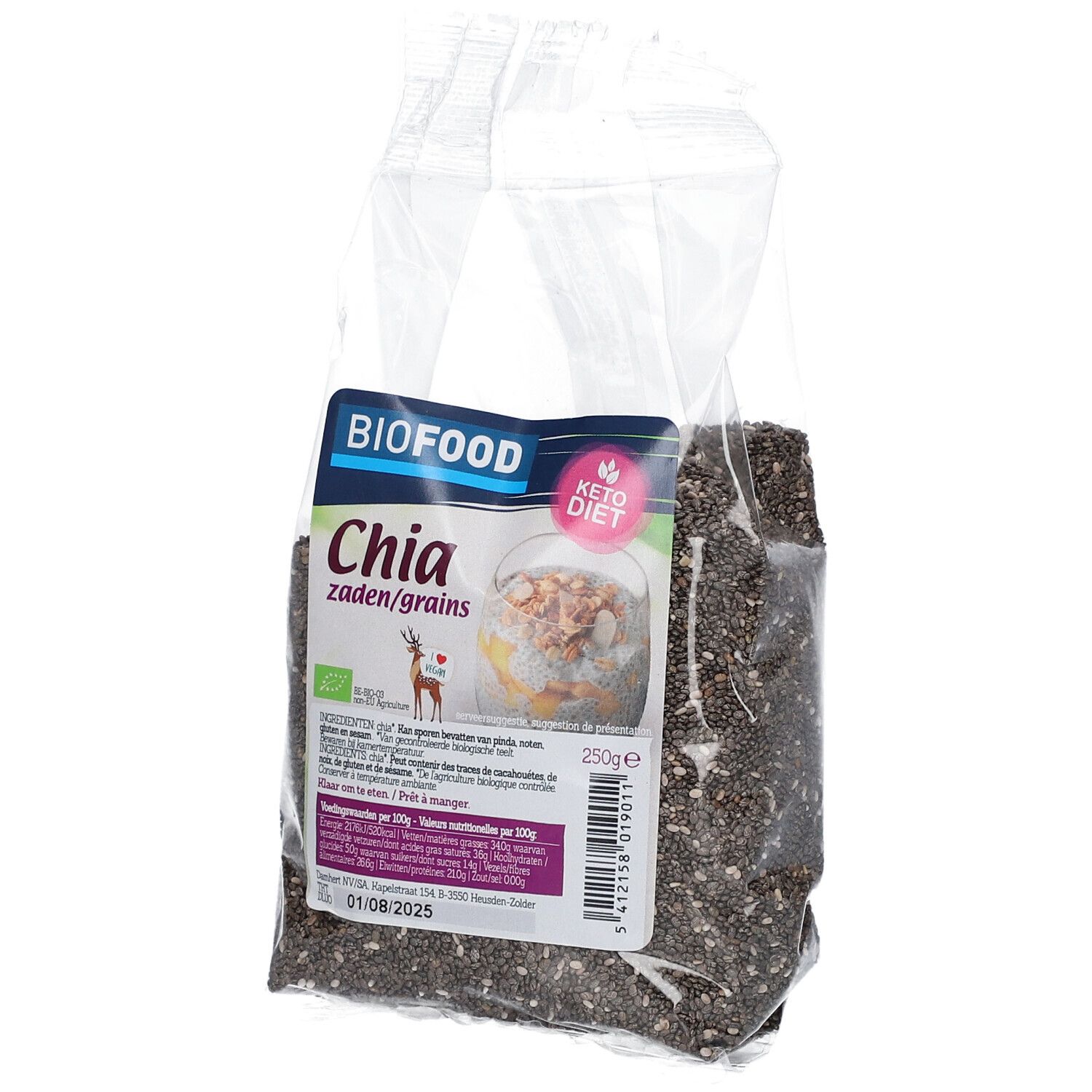BIOFOOD Graines de chia BIO 250 g - Redcare Pharmacie