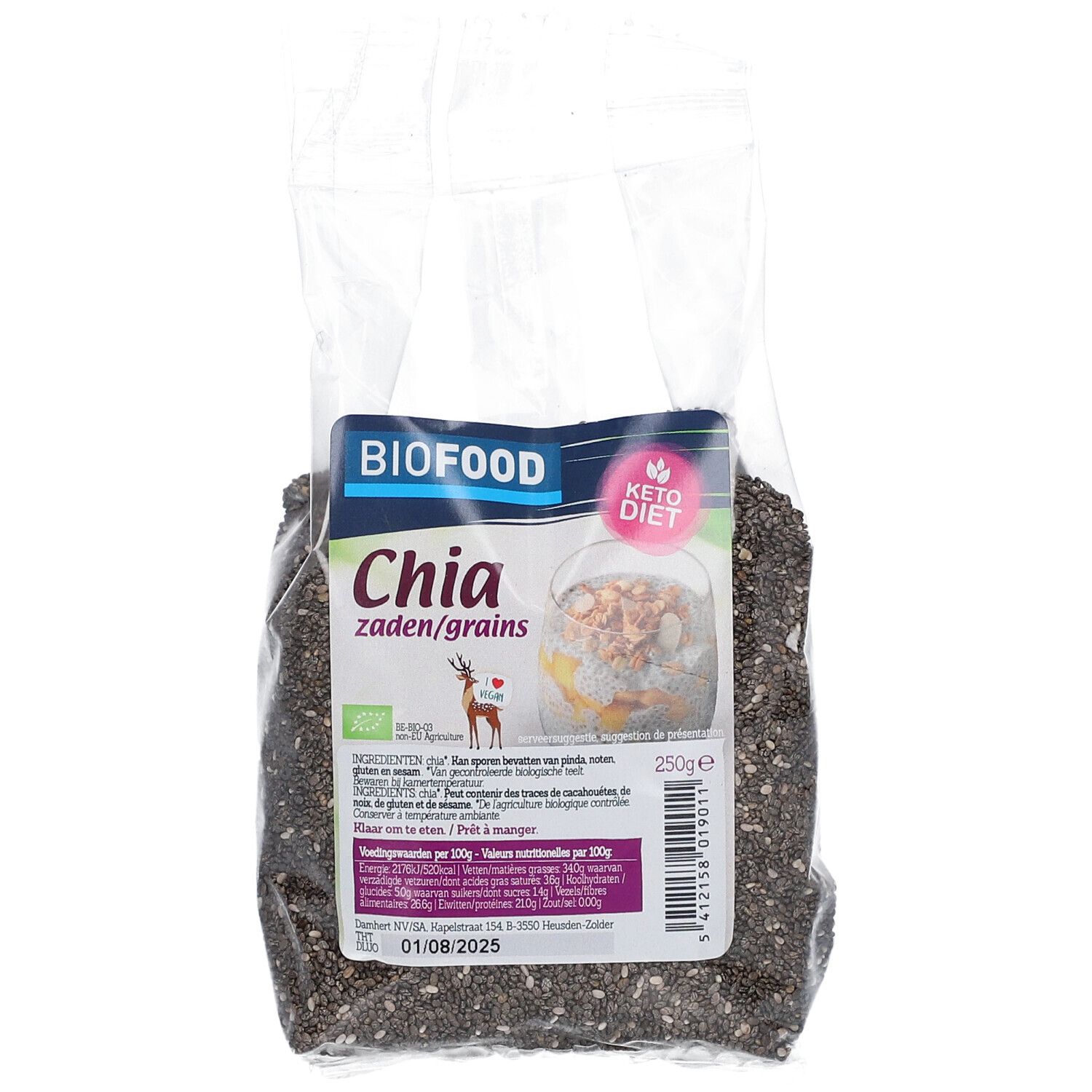 BIOFOOD Graines de chia BIO 250 g - Redcare Pharmacie