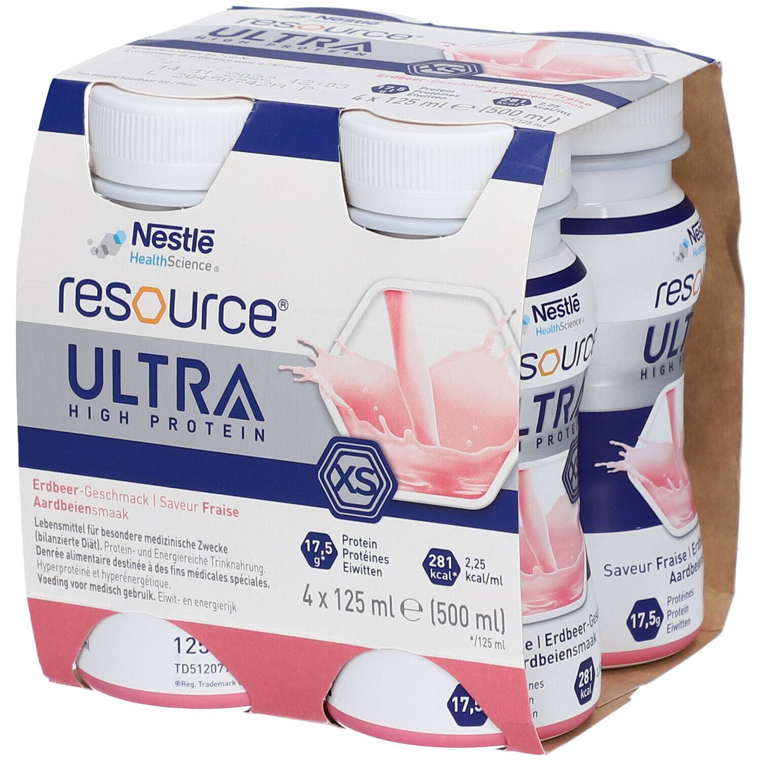Nestlé resource® ULTRA Fraise 4x125 ml - Redcare Pharmacie