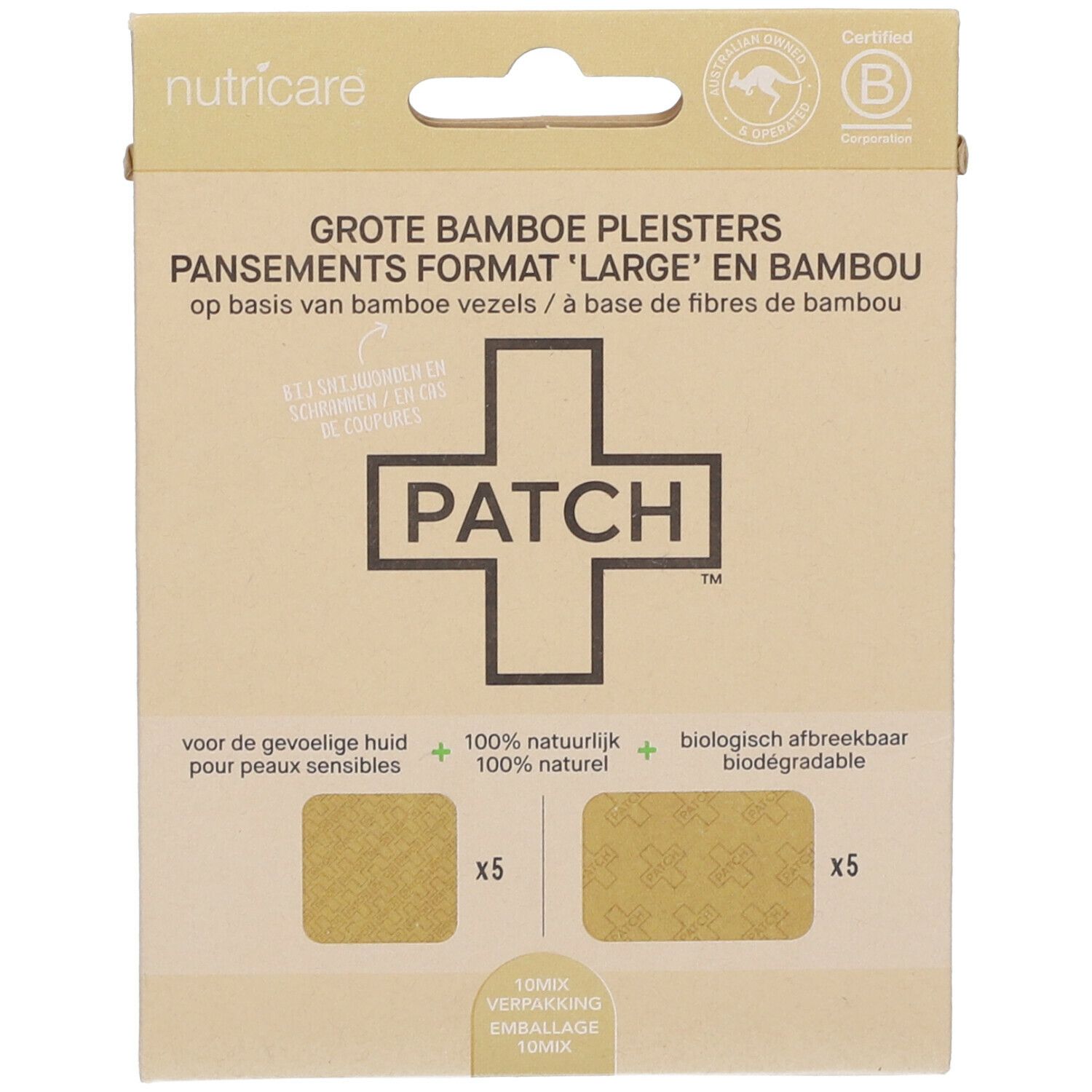 nutricare PATCH Pansements en bambou Large Nude 10 pc(s) - Redcare ...