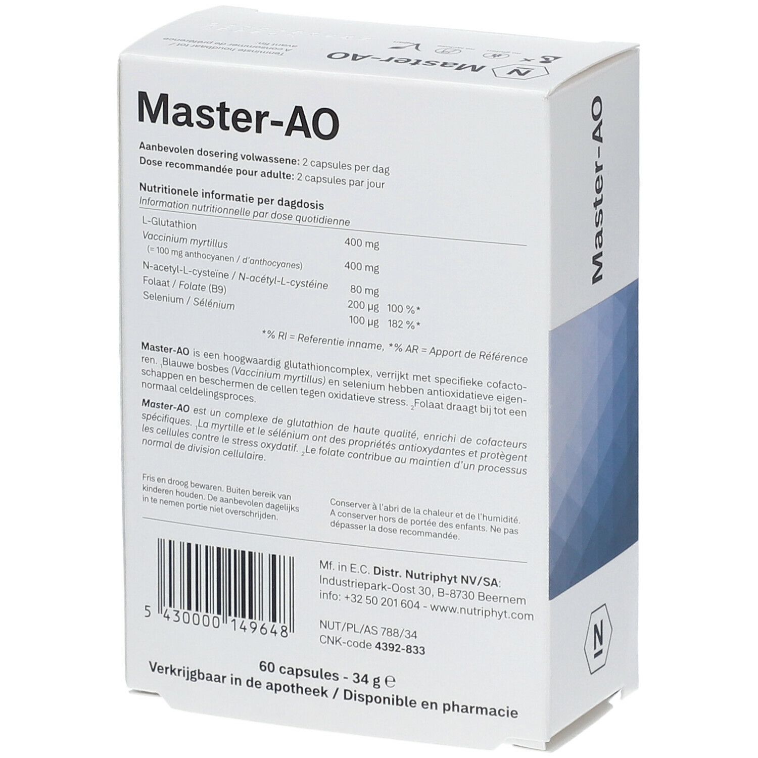 Nutriphyt Master-AO Capsules 60 pc(s) - Redcare Pharmacie