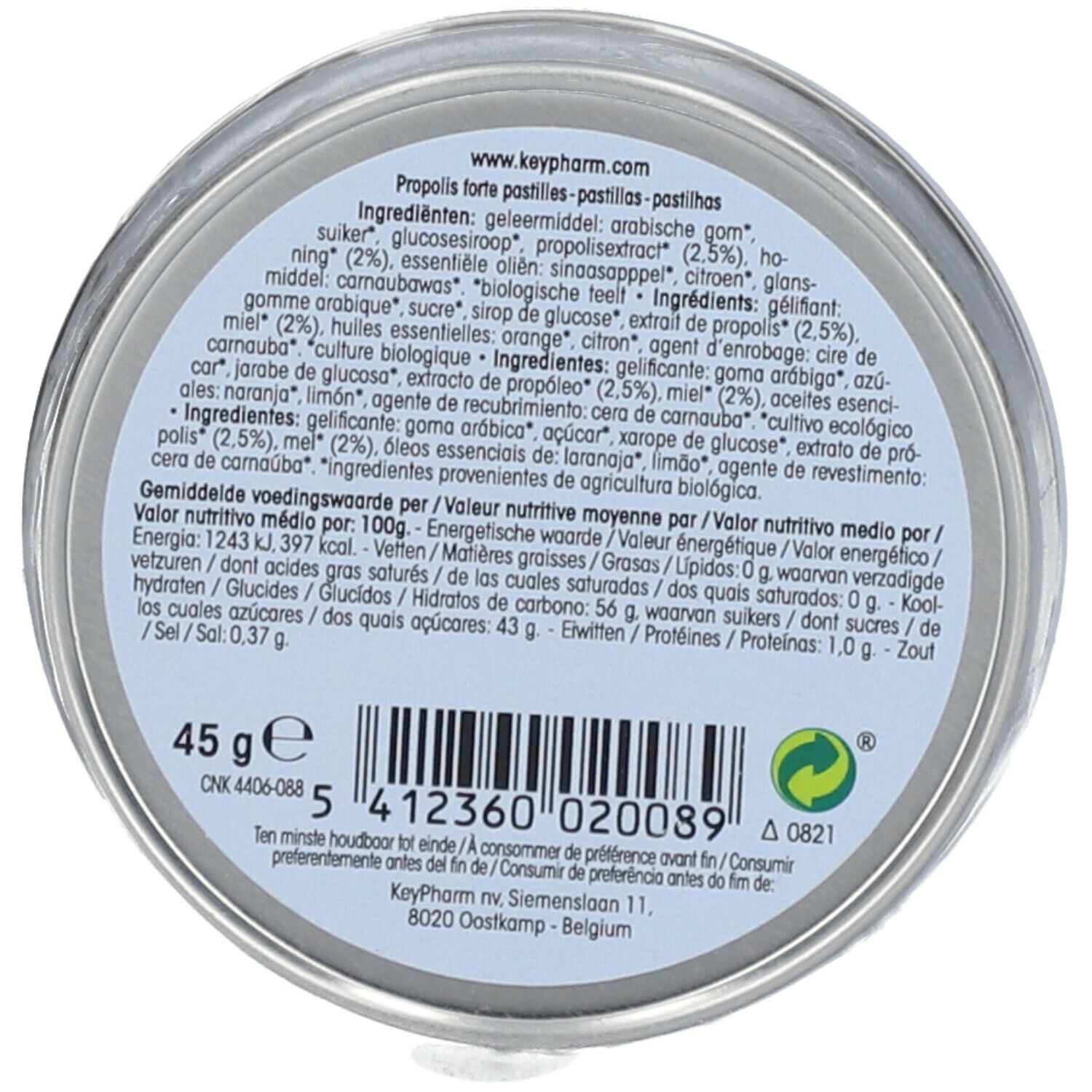 physalis® Propolis forte Pastilles Bio 45 g - Redcare Pharmacie