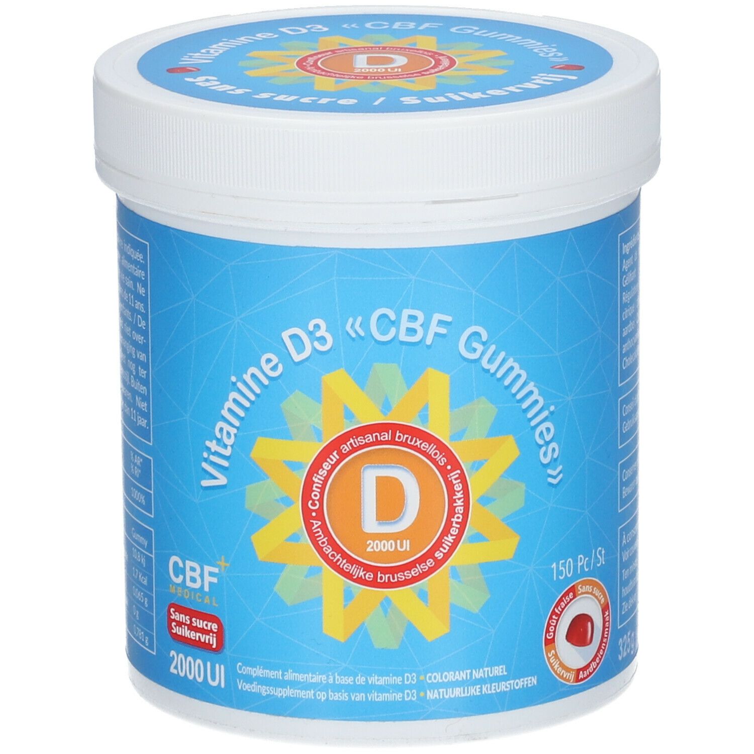 CBF Vitamine D3 Gummies 2000 UI 150 pc(s) - Redcare Pharmacie