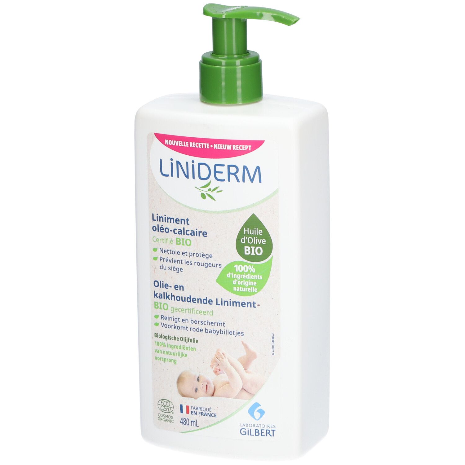 Liniderm Liniment Oléo-Calcaire Bio 480 ml 480 ml - Redcare Pharmacie