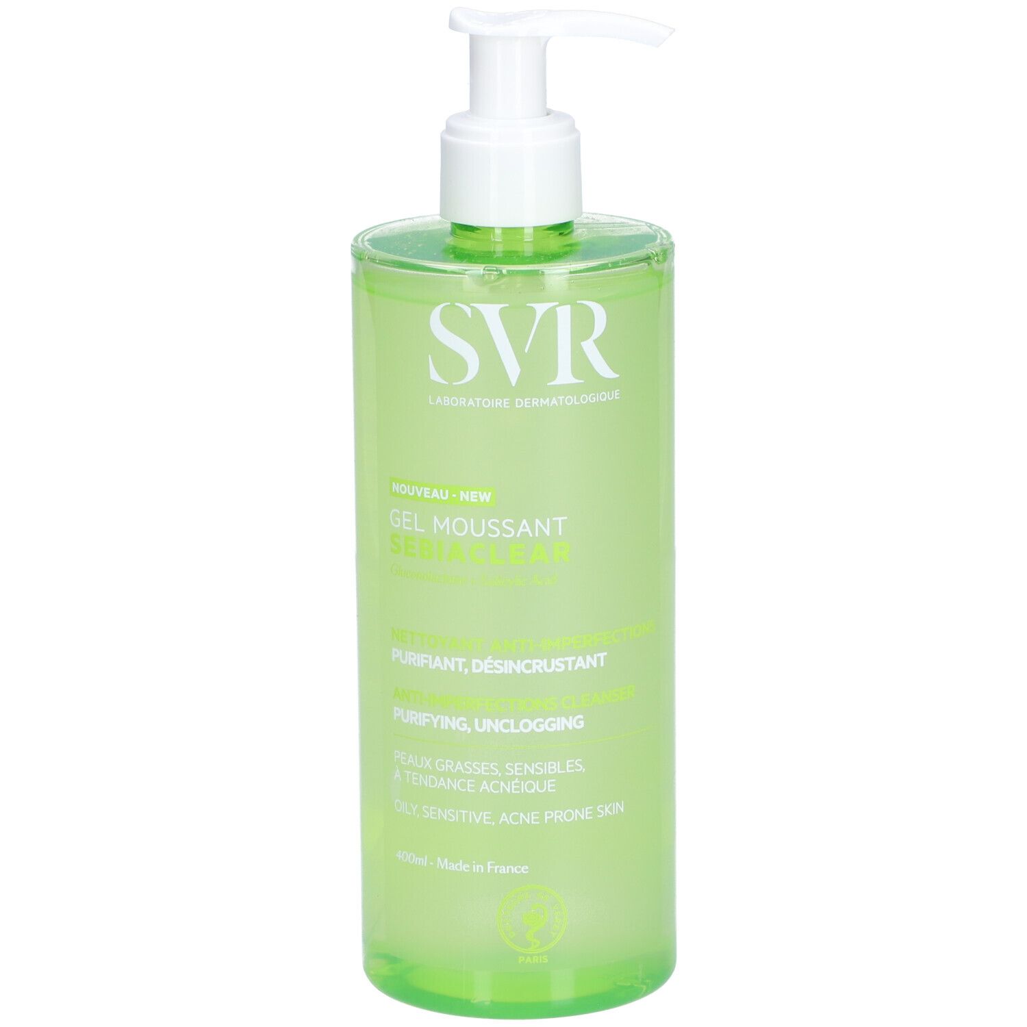 SVR Sebiaclear Gel Moussant 400 ml gelge 400 ml - Redcare Pharmacie