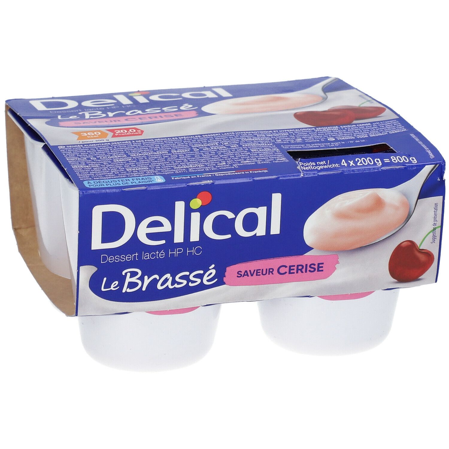 Delical Le Brasse Cerise 4x200 g - Redcare Pharmacie