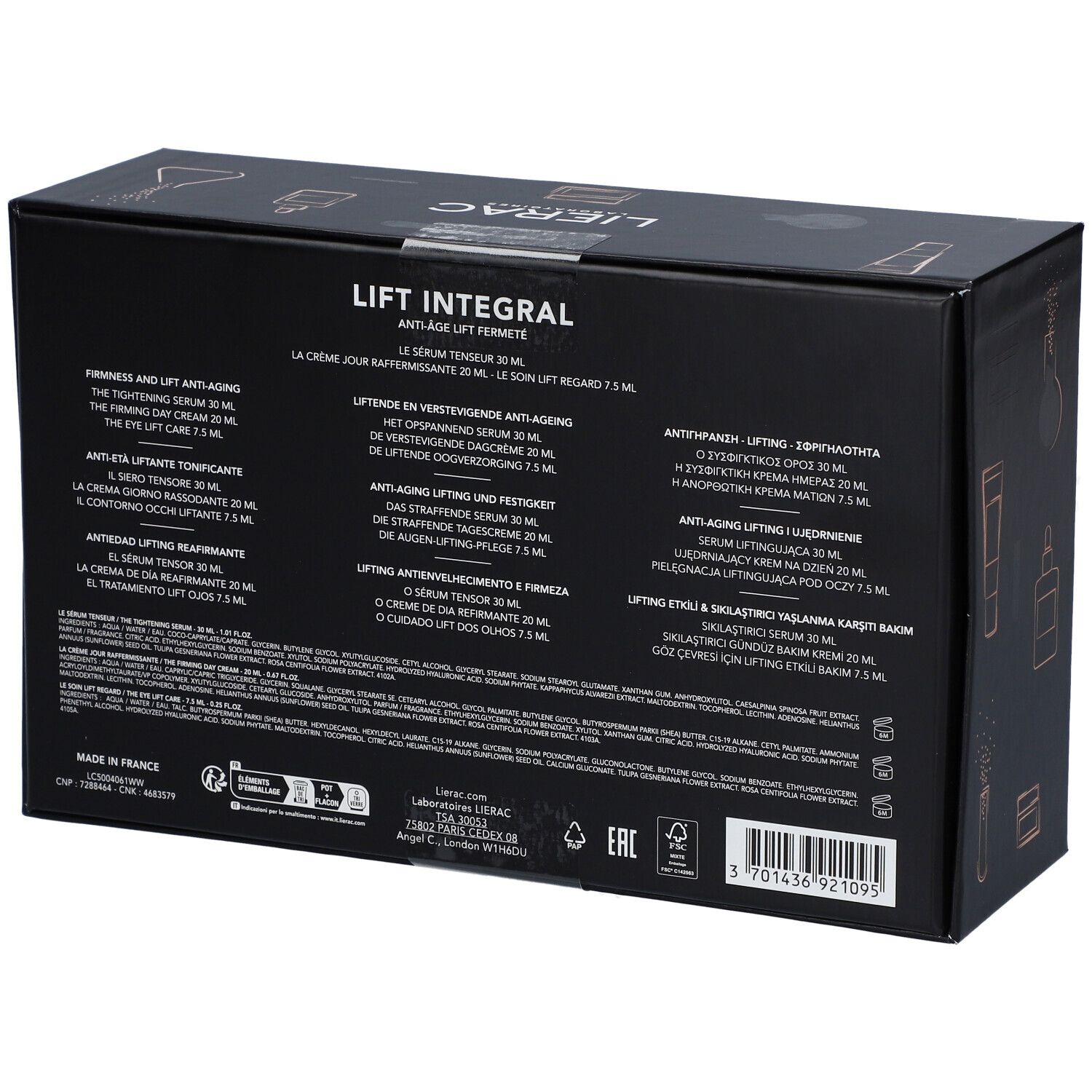 LIERAC Lift Integral Set cadeau 1 pc(s) - Redcare Pharmacie