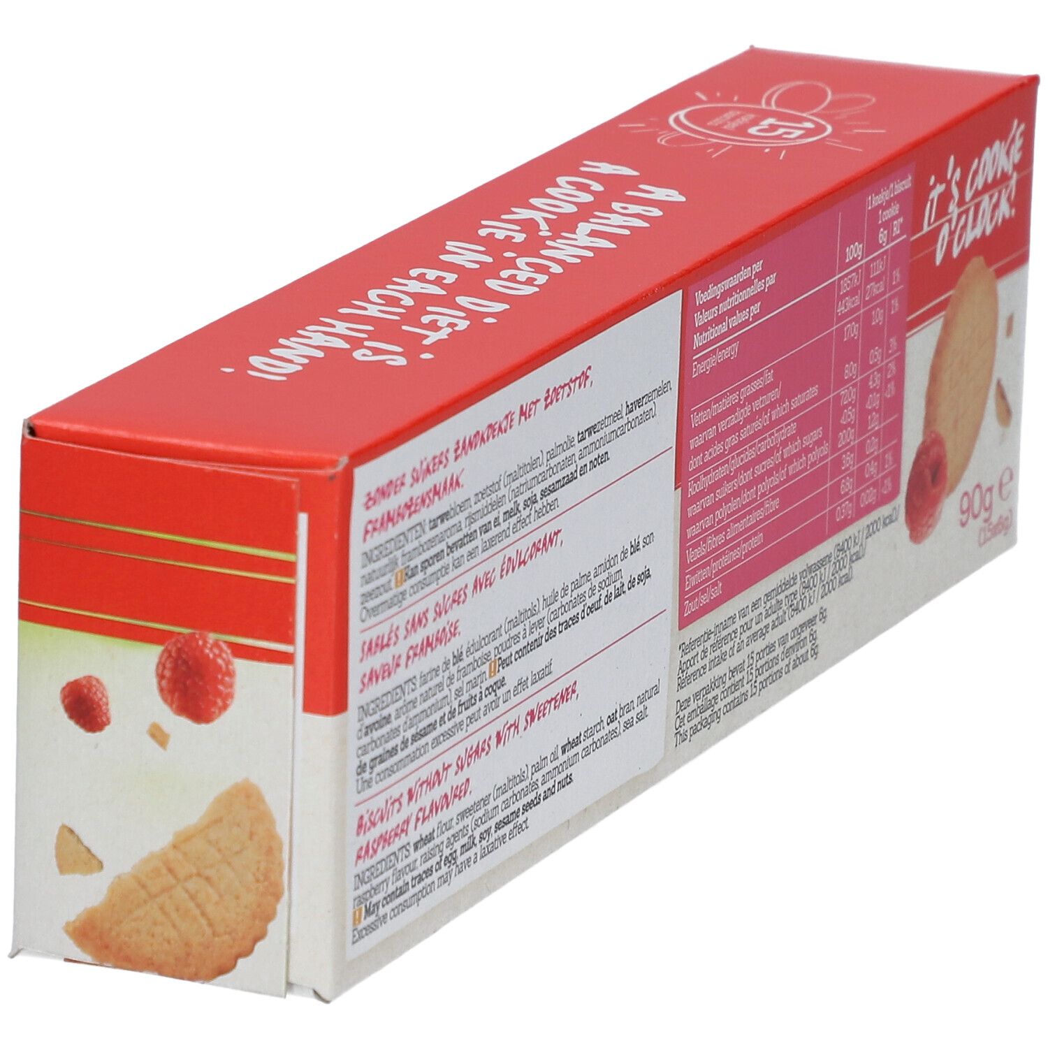 Damhert Cookies Framboise sans sucre 3x5 pc(s) - Redcare Pharmacie