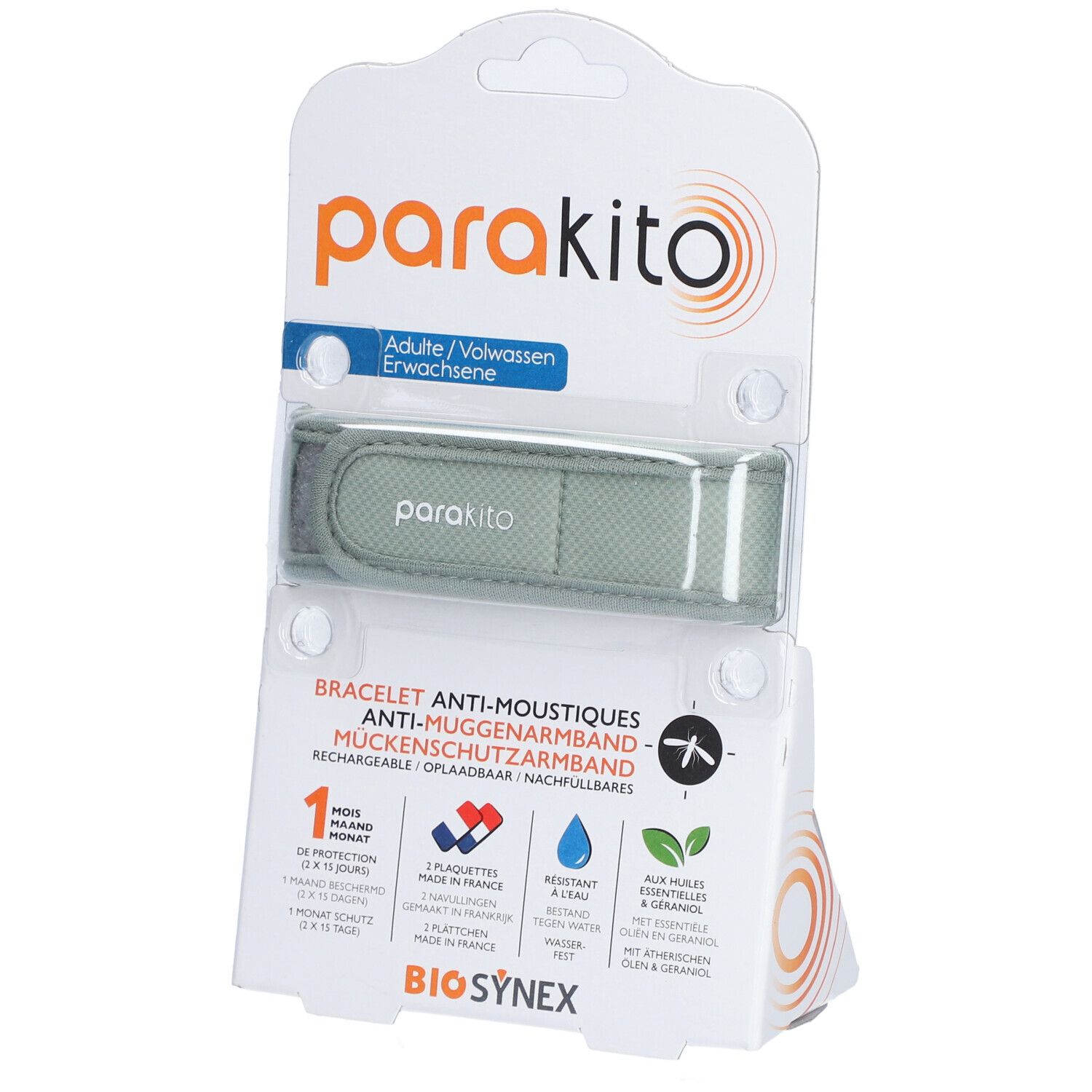 ParaKito Bracelet Anti-Moustiques Adulte Kaki 1 pc(s) - Redcare Pharmacie
