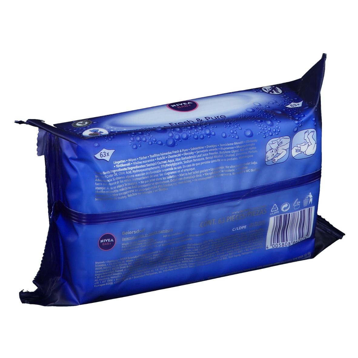 NIVEA Baby Fresh & Pure Lingettes 63 pc(s) - Redcare Pharmacie