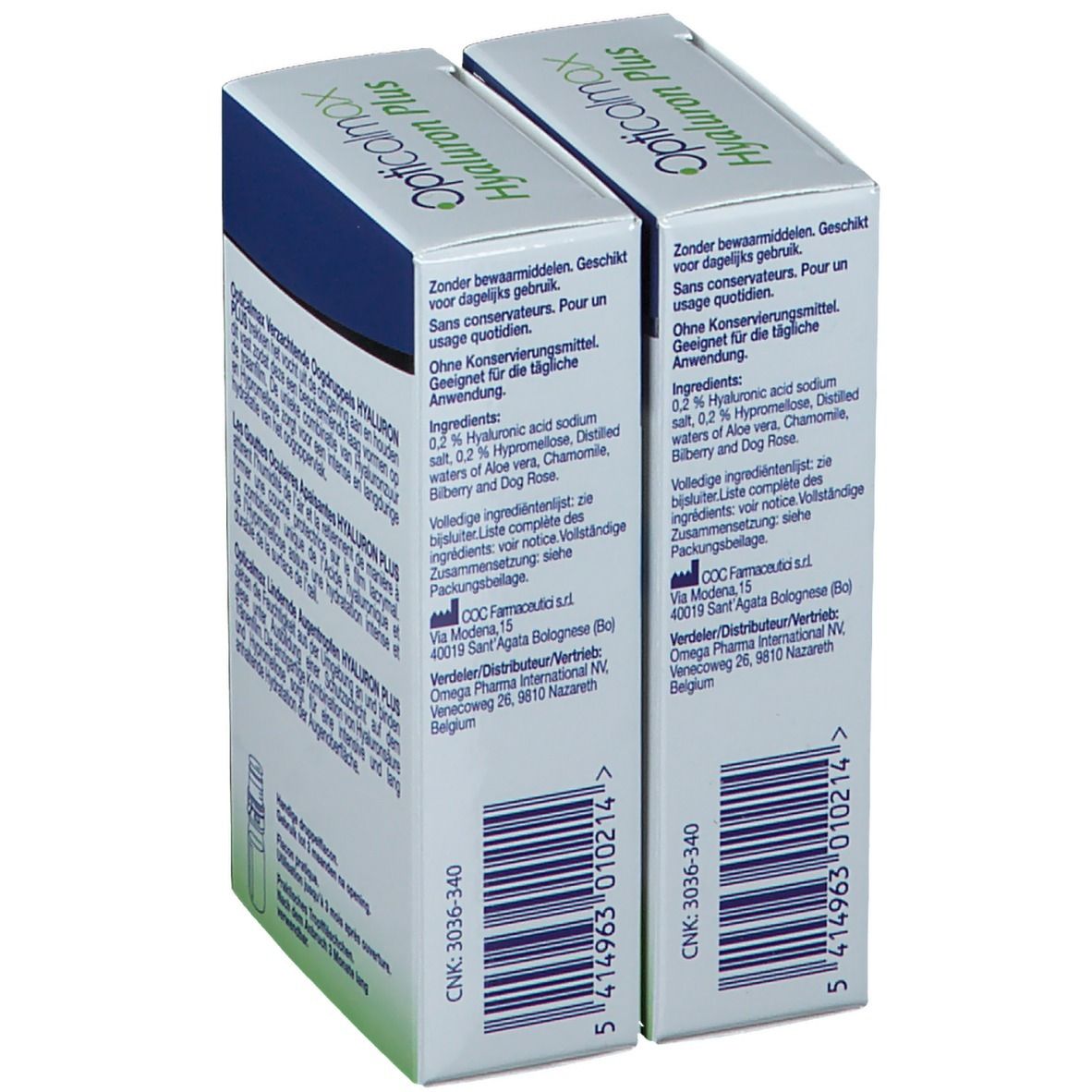 Opticalmax Hyaluron Plus Gouttes oculaires 2x10 ml - Redcare Pharmacie