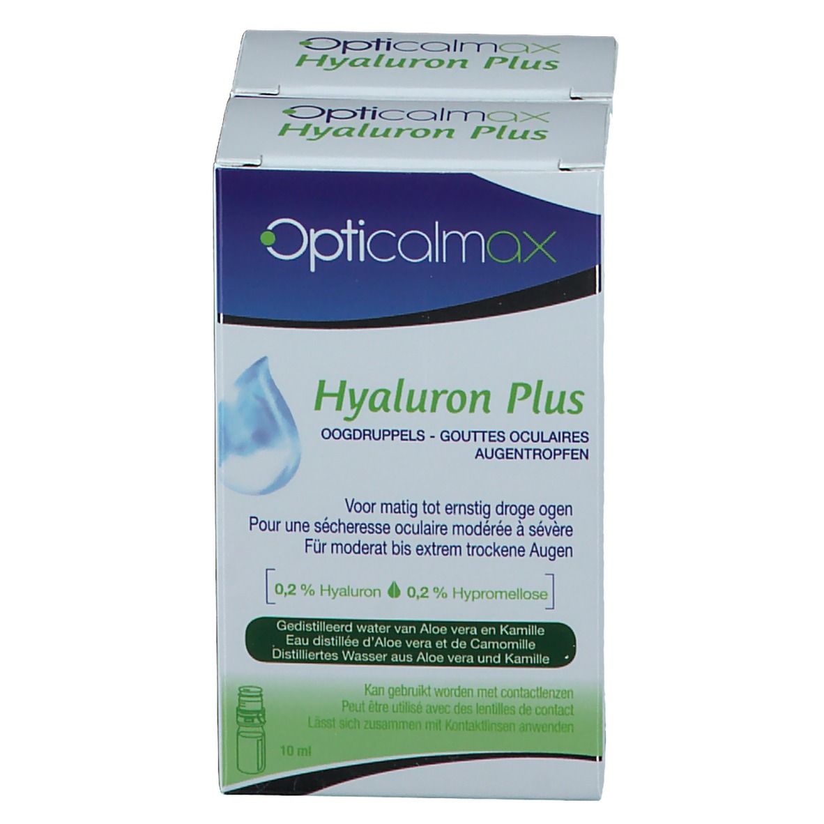 Opticalmax Hyaluron Plus Gouttes oculaires 2x10 ml - Redcare Pharmacie