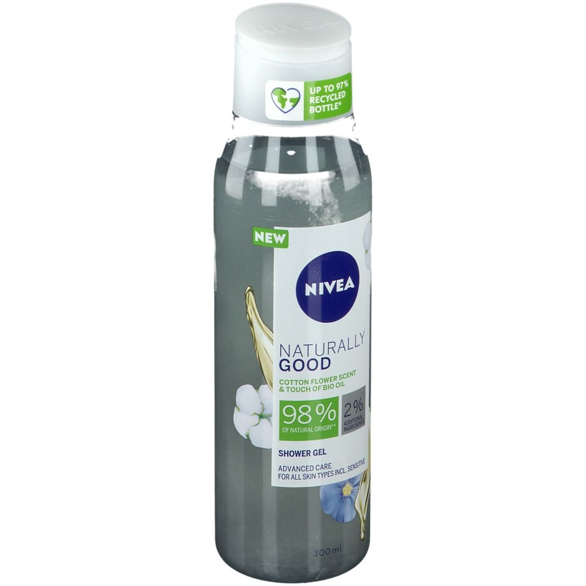 NIVEA NATURALLY GOOD Gel Douche FLEUR DE COTTON 300 ml - Redcare Pharmacie