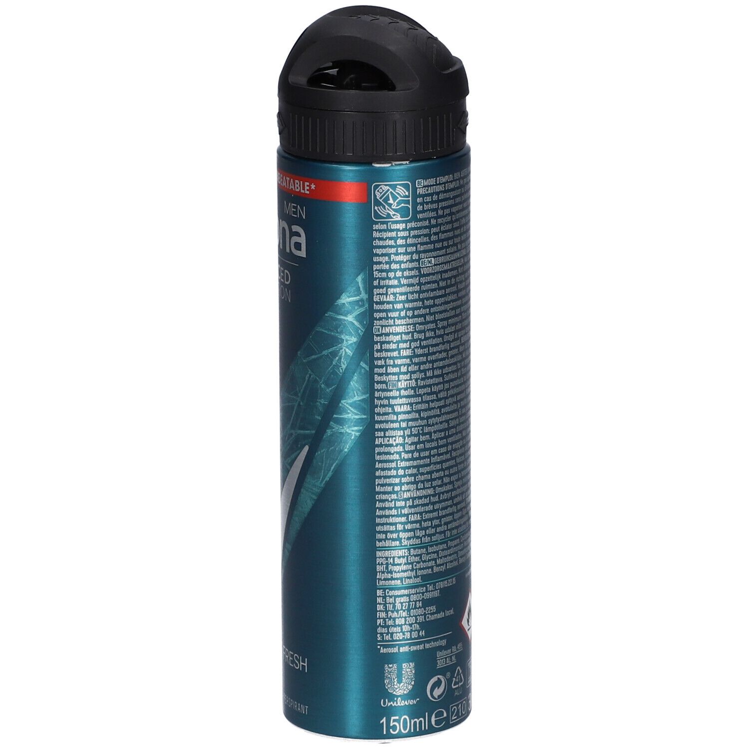Rexona Men Advanced Protection Marine Fresh Anti-Transpirant Déodorant Spray 72h 150 ml ...