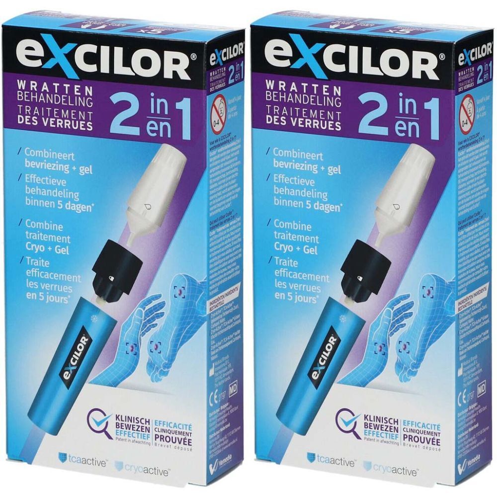 eXcilor® Traitement des Verrues 2 en 1 2x30 ml - Redcare Pharmacie