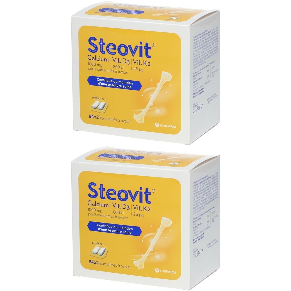 Steovit Calcium Vit.D3+Vit.K2 84X2 Swallow Tabl x2 2x168 pc(s ...