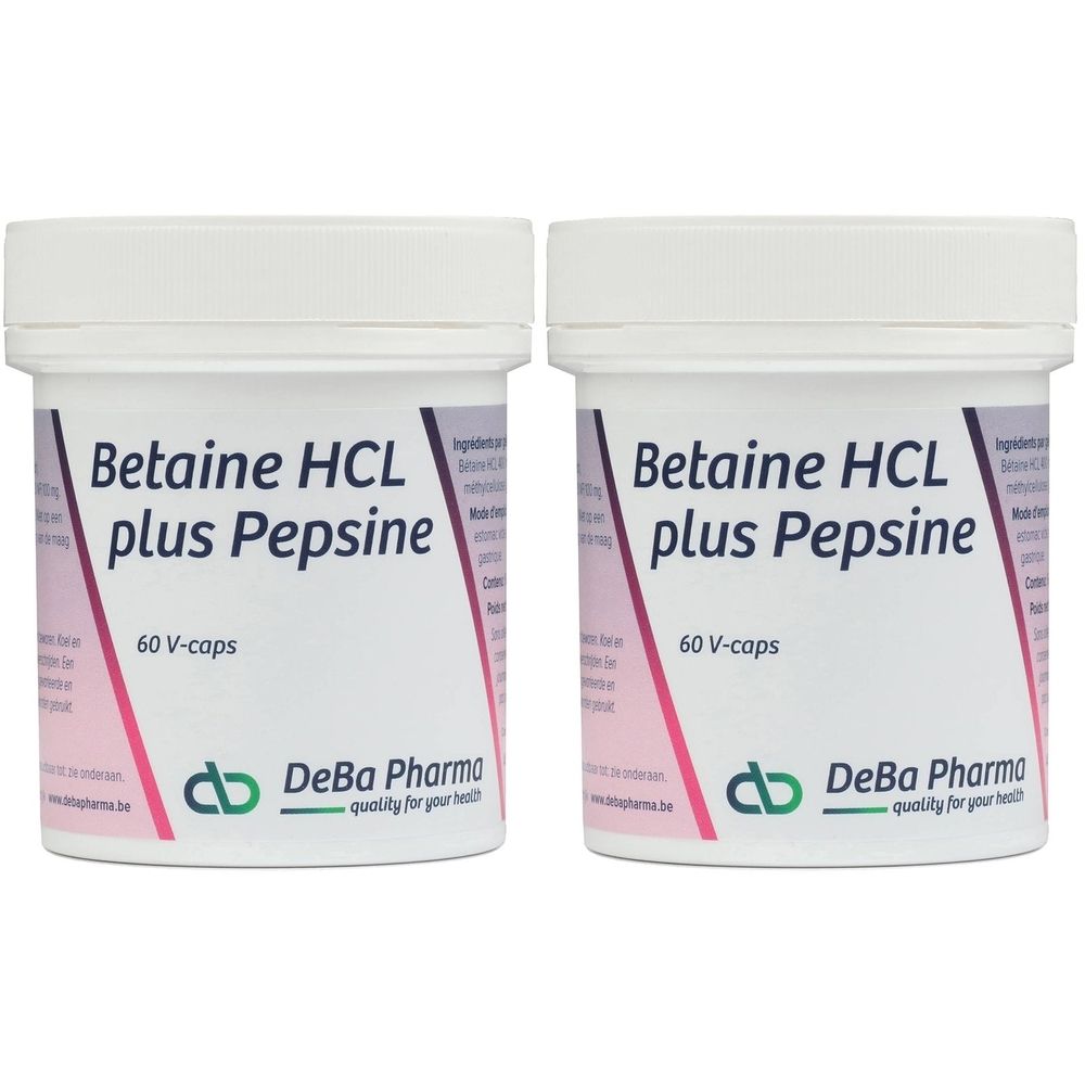 Deba Betaine Hcl + Pepsine V-Caps x2 2x60 pc(s) - Redcare Pharmacie