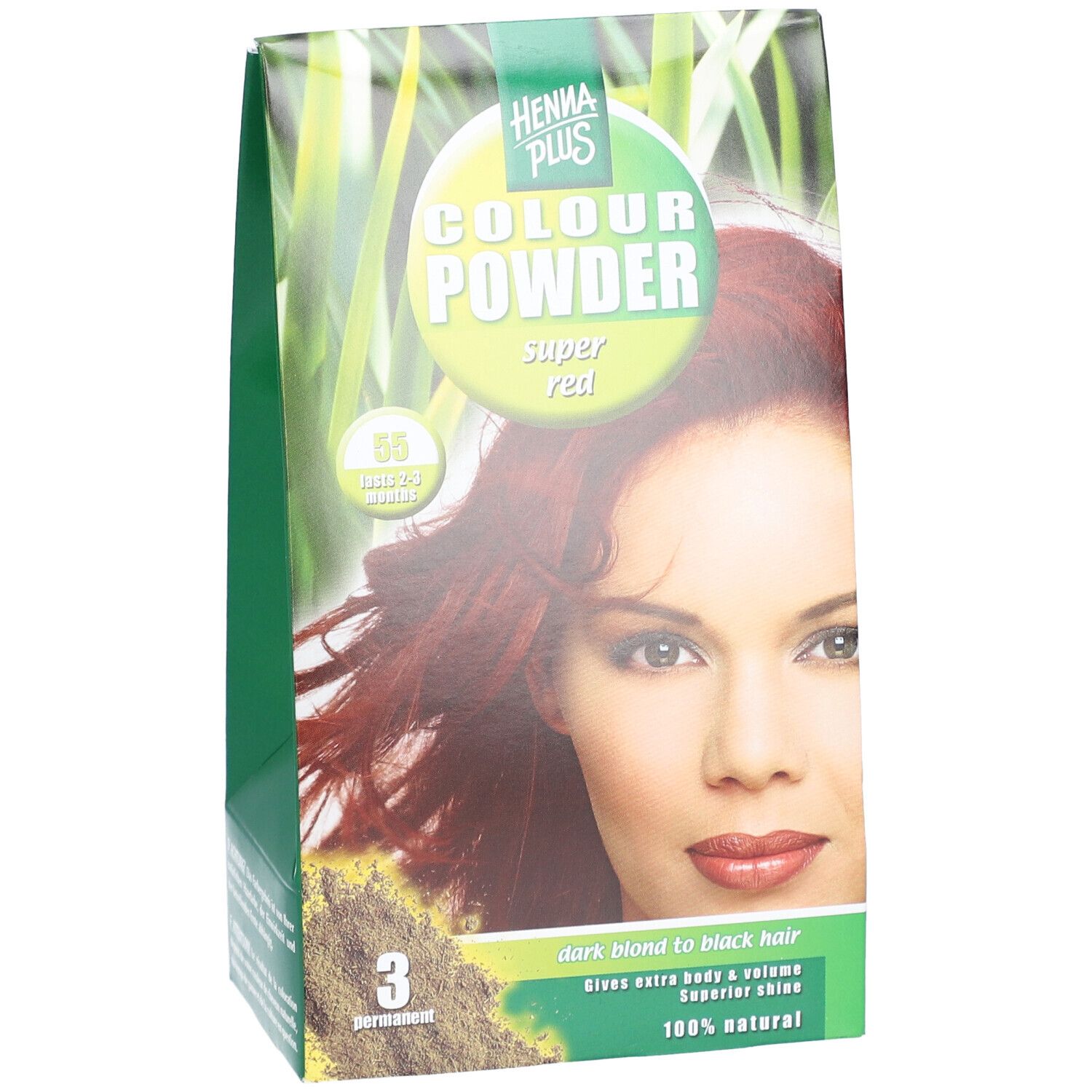 HENNA PLUS Colour Powder 55 Super Red 100 g - Redcare Pharmacie