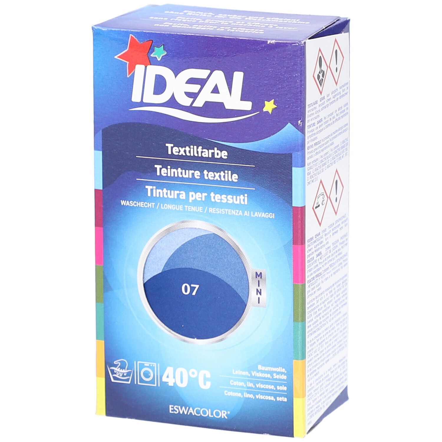 IDEAL® MINI Teinture textile N°07 Bleu pour le coton, le lin, la ...