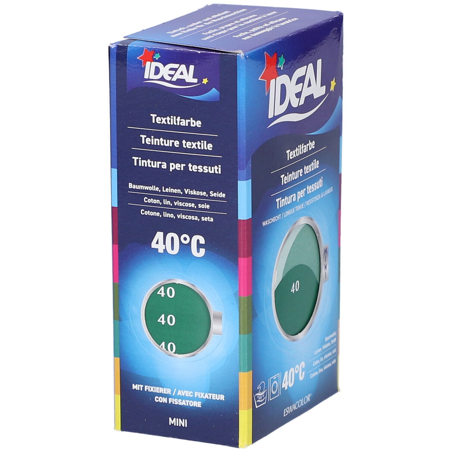 IDEAL® MINI Teinture textile N°40 Vert moyen pour le coton, le lin, la ...
