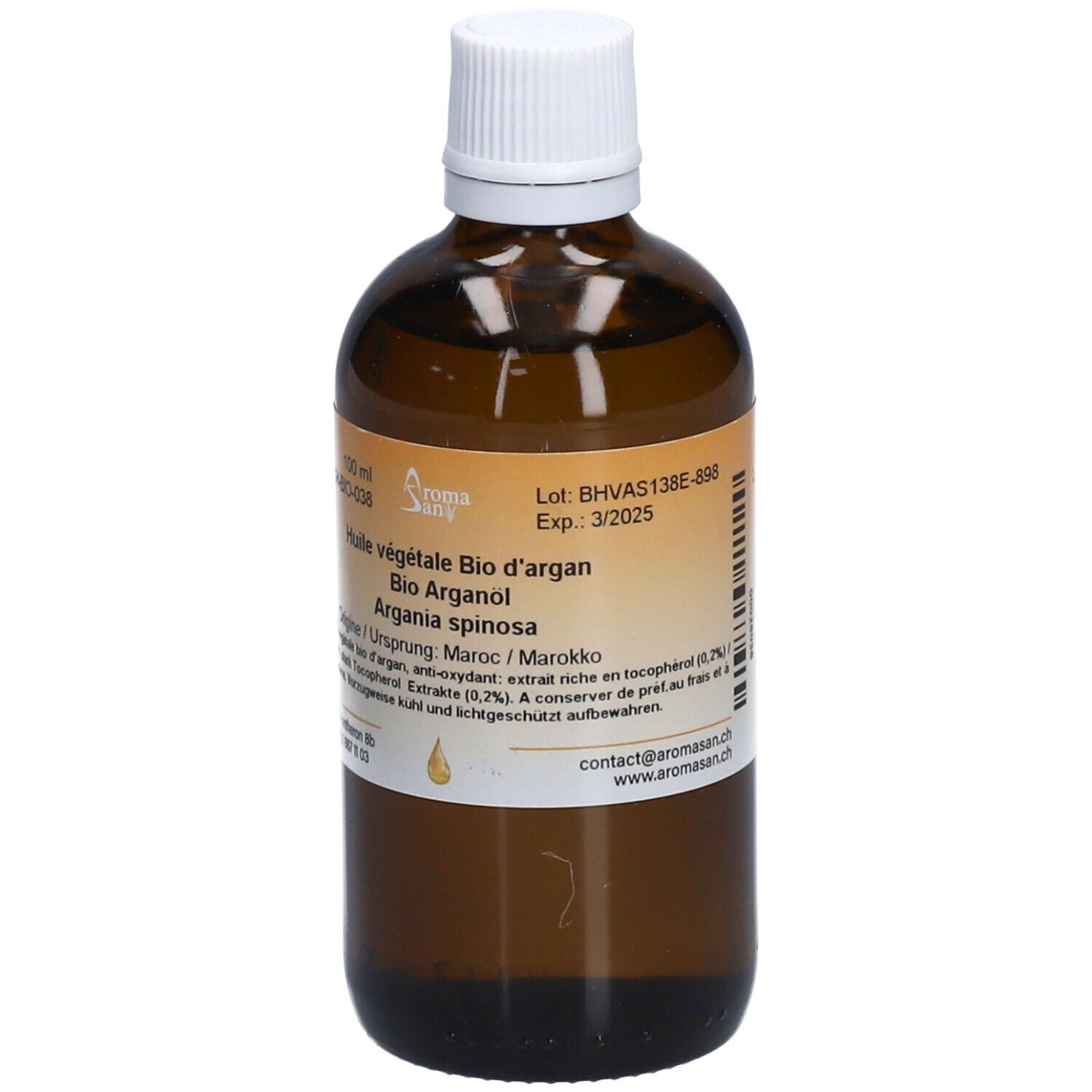 Aromasan Huile végétale d'argan BIO 100 ml - Redcare Pharmacie