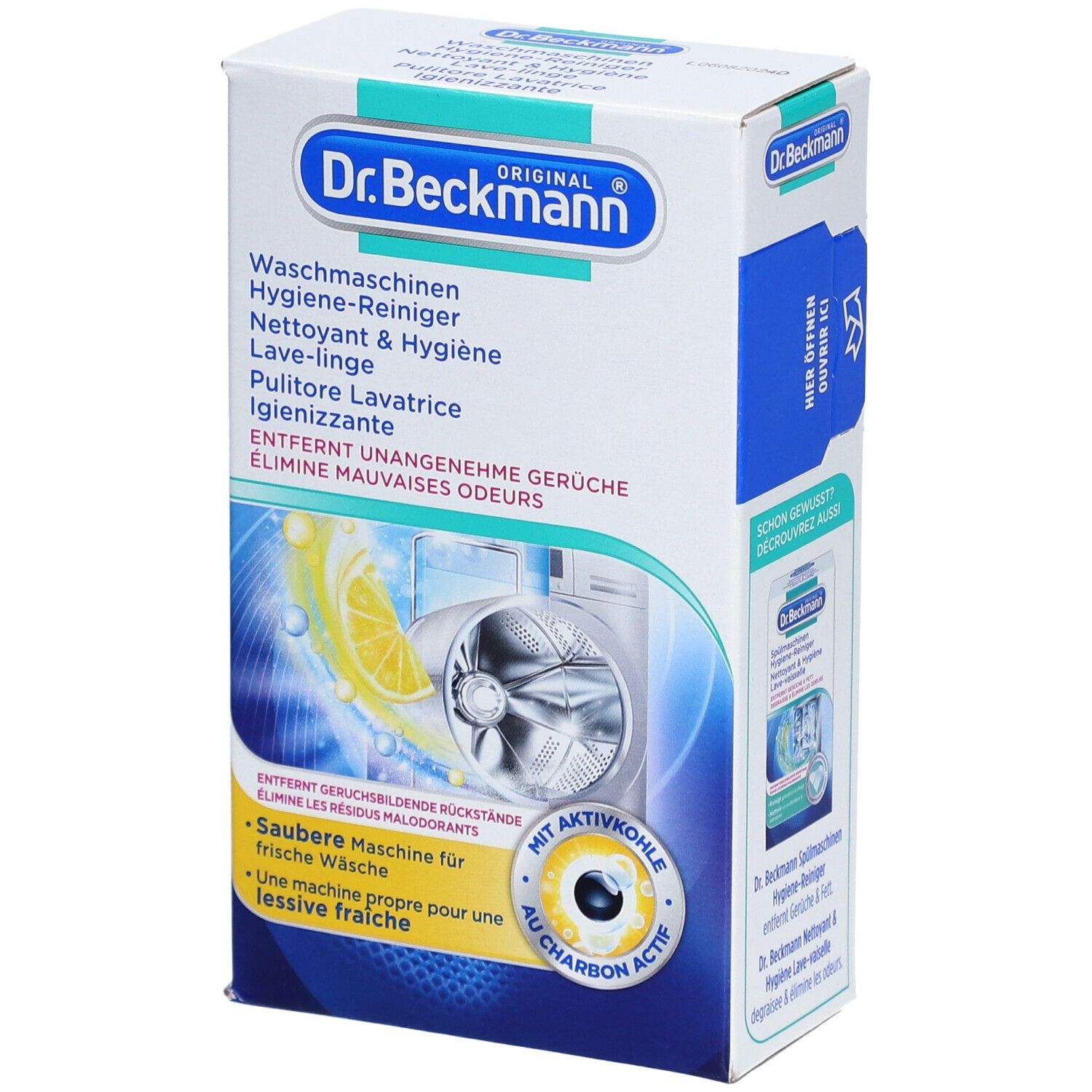Dr. Beckmann Nettoyant Hygiène Lave-Linge au Charbon Actif 250 g ...