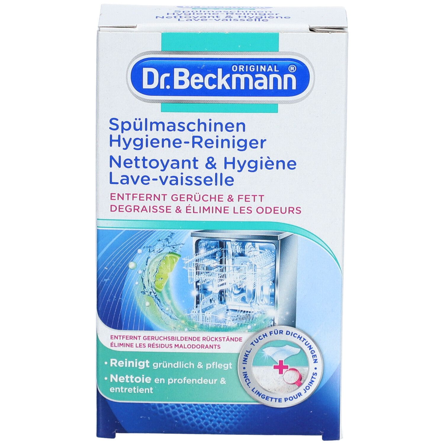 Dr. Beckmann Nettoyant Hygiène Lave-Vaisselle avec Lingette 75 g ...