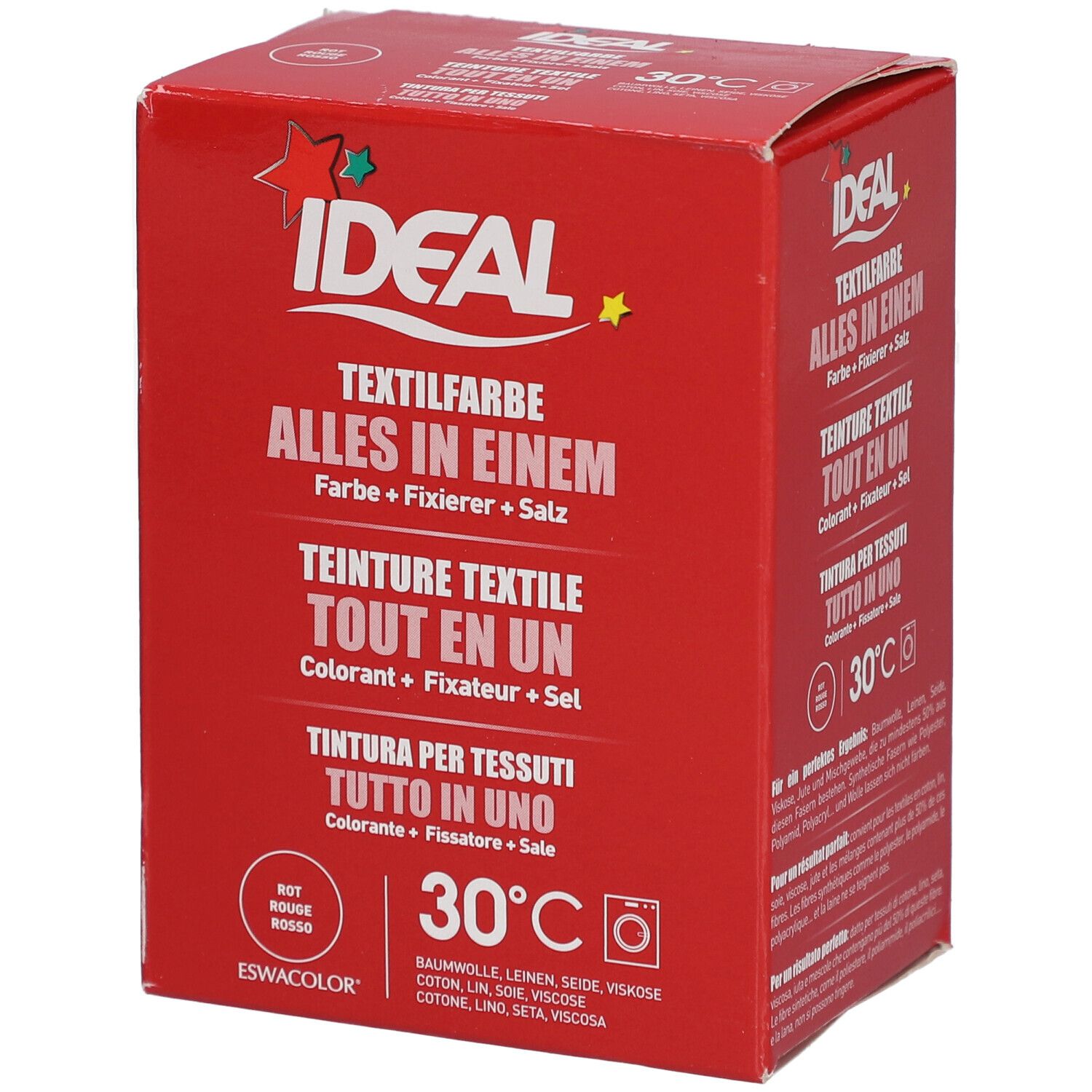 Ideal® Textilfarbe Rot Tout en un pour machines à laver 230 g - Redcare ...