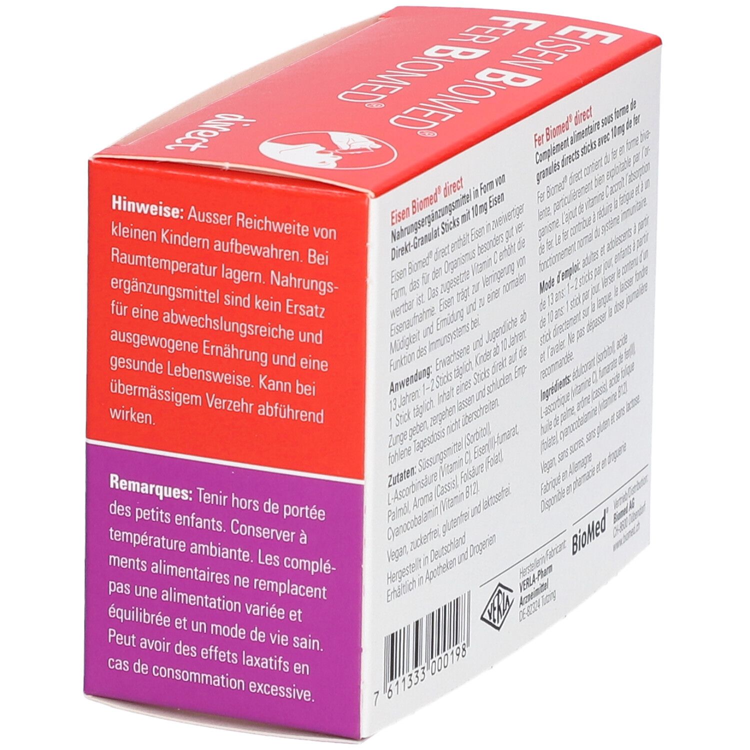 FER BIOMED direct sticks 30 pc(s) - Redcare Pharmacie