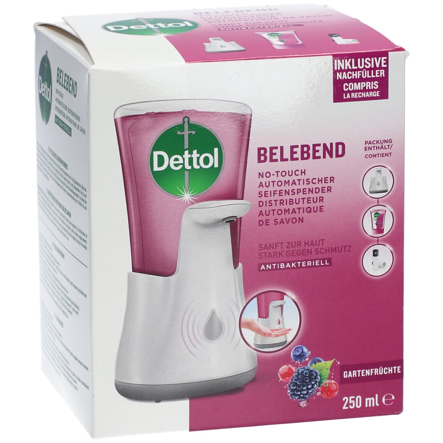 DETTOL No-Touch Starter pack Fruits rouges du jardin 250 ml - Redcare ...
